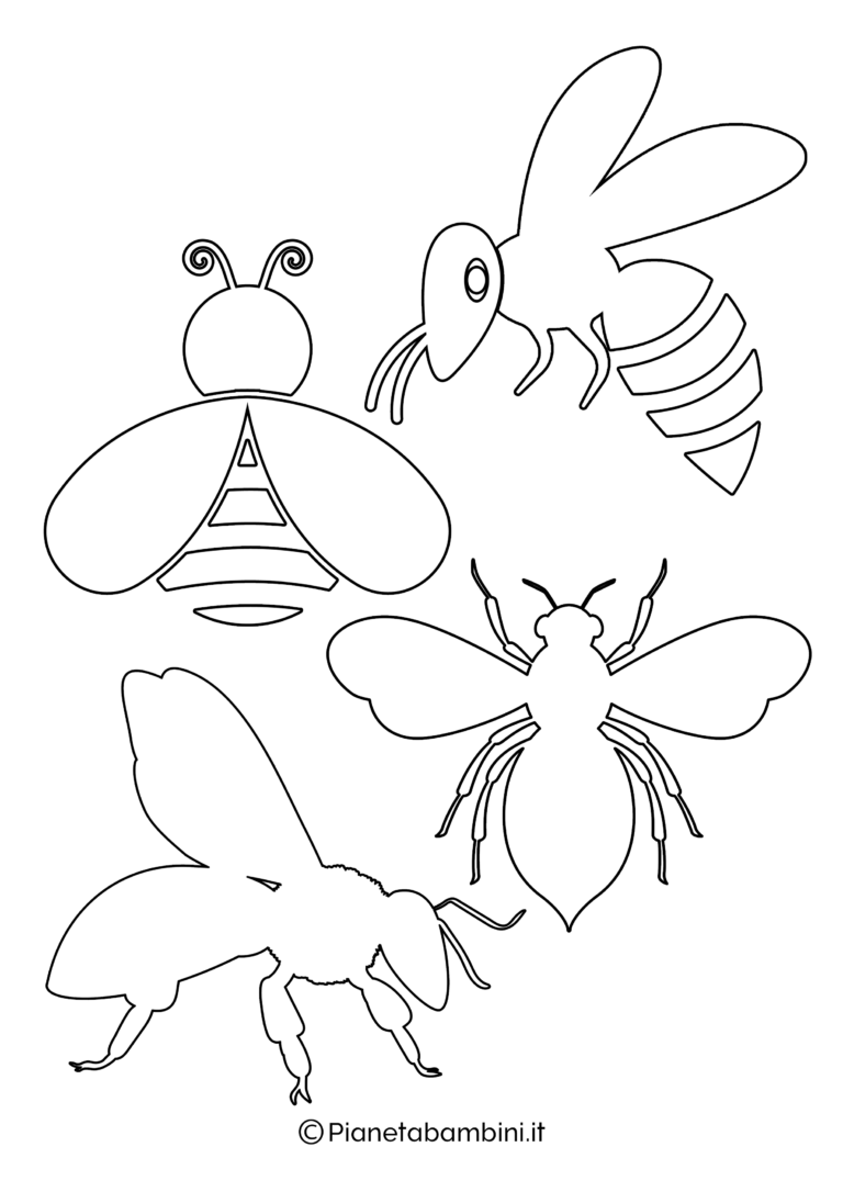 Sagome di Api da Stampare e Ritagliare | PianetaBambini.it