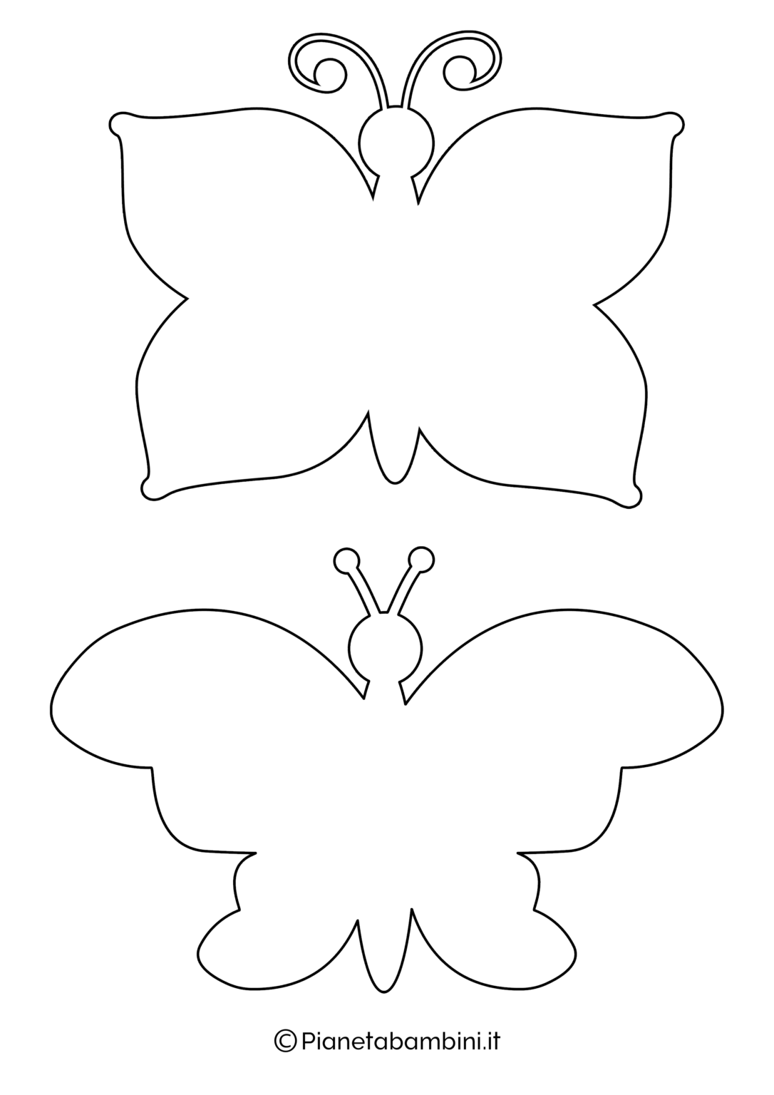 Sagome di Farfalle da Stampare e Ritagliare | PianetaBambini.it