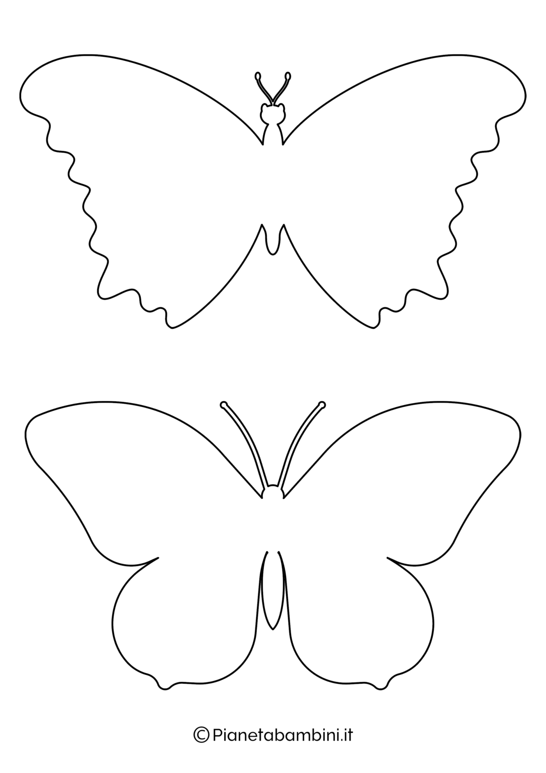 Sagome di Farfalle da Stampare e Ritagliare | PianetaBambini.it