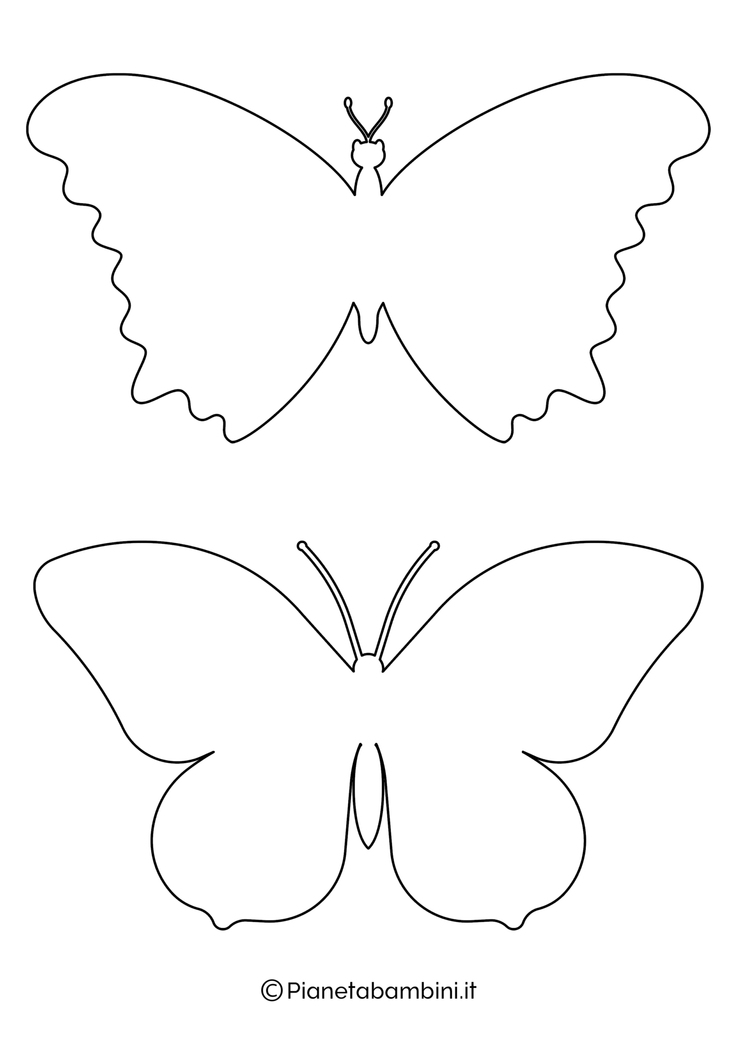 Sagome di Farfalle da Stampare e Ritagliare | PianetaBambini.it