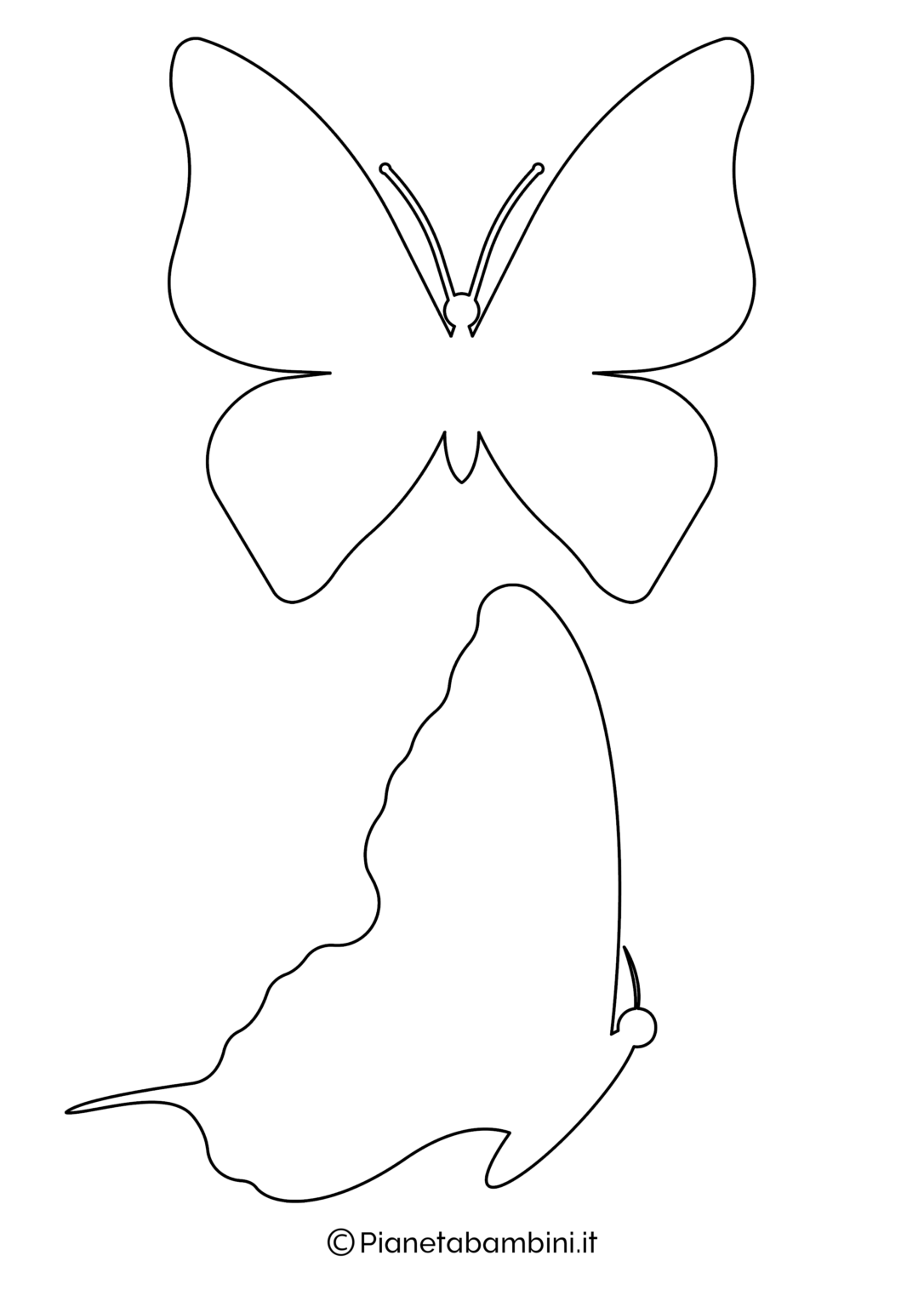 Sagome di Farfalle da Stampare e Ritagliare | PianetaBambini.it