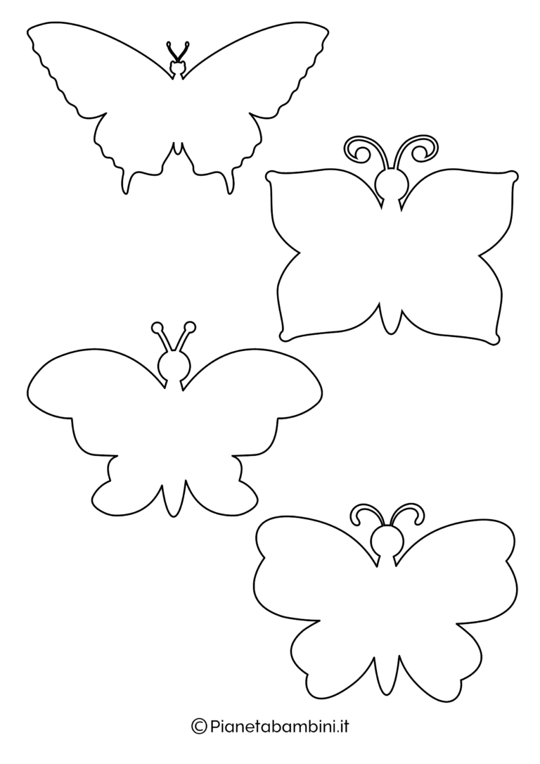 Sagome di Farfalle da Stampare e Ritagliare | PianetaBambini.it