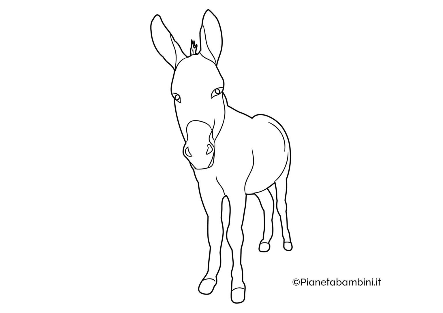 Sagome di Asini da Stampare e Ritagliare | PianetaBambini.it