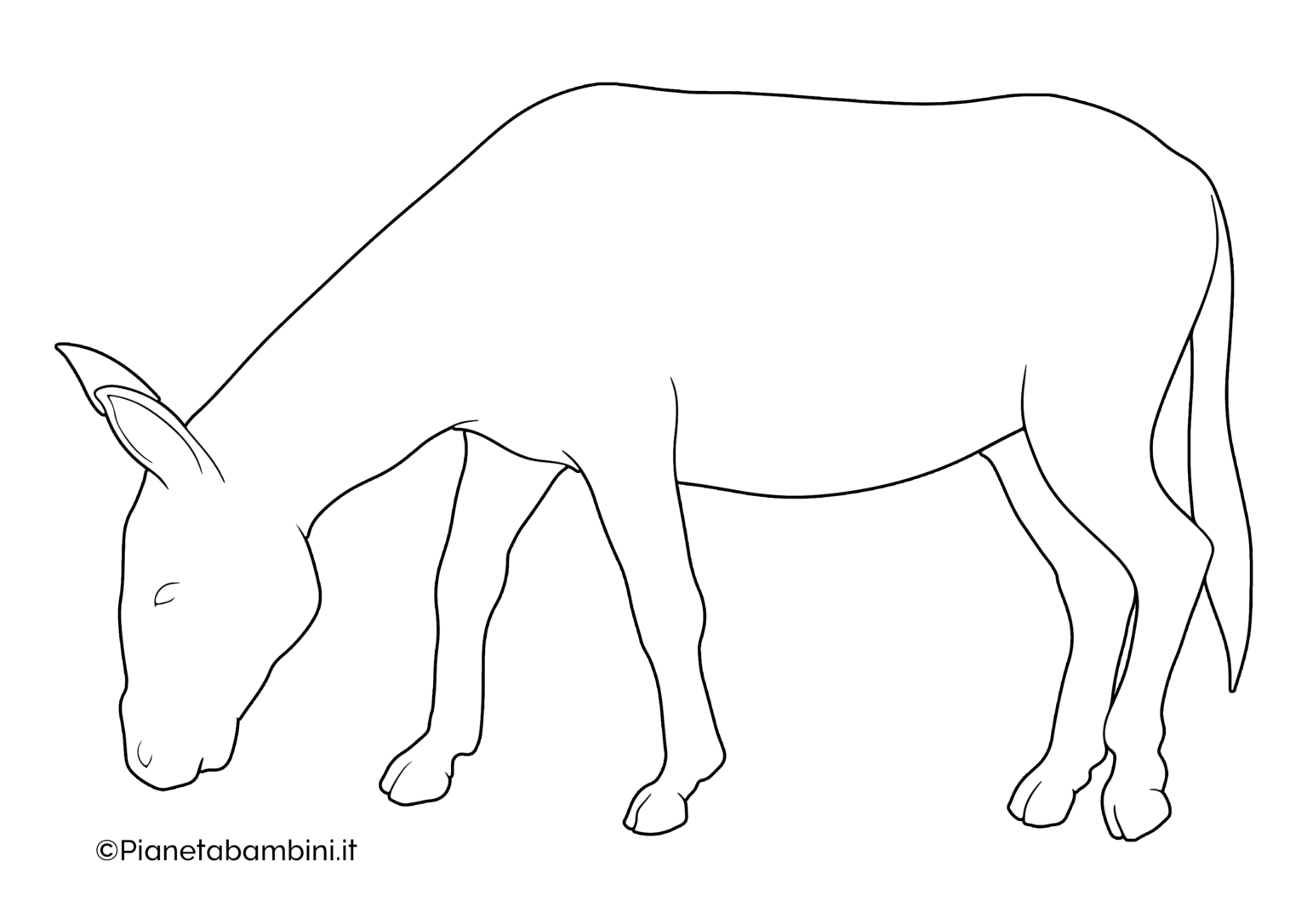 Sagome di Asini da Stampare e Ritagliare | PianetaBambini.it