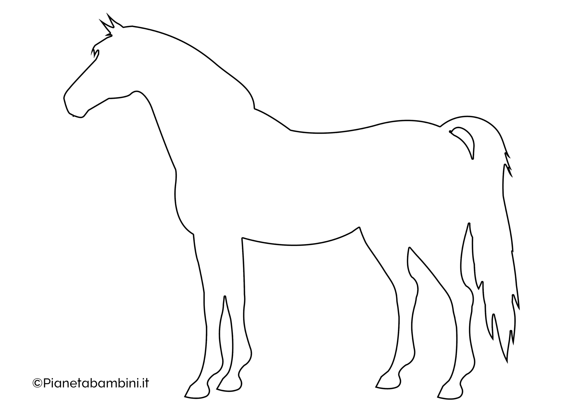 Sagome di Cavalli da Stampare e Ritagliare | PianetaBambini.it