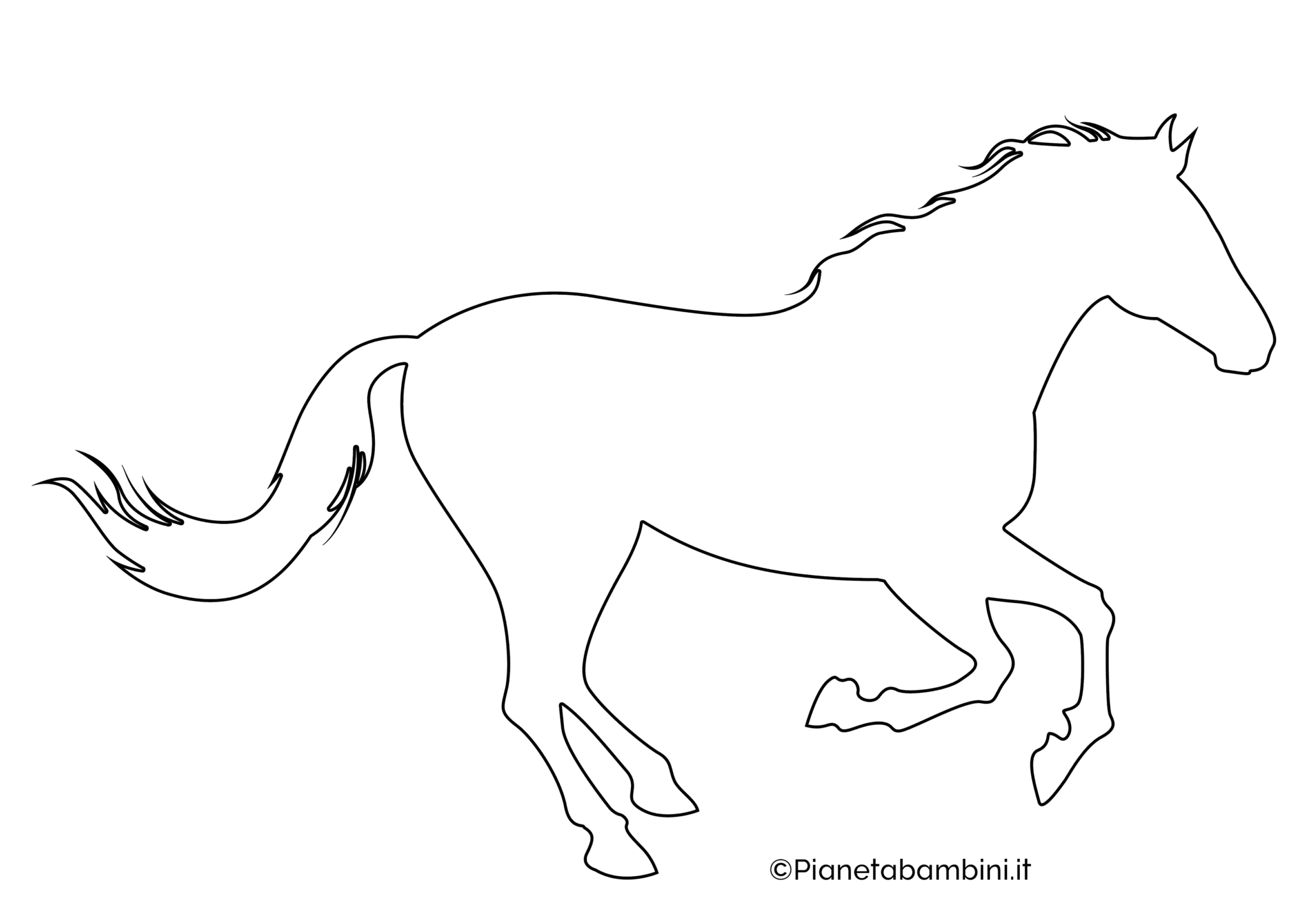 Sagome di Cavalli da Stampare e Ritagliare | PianetaBambini.it
