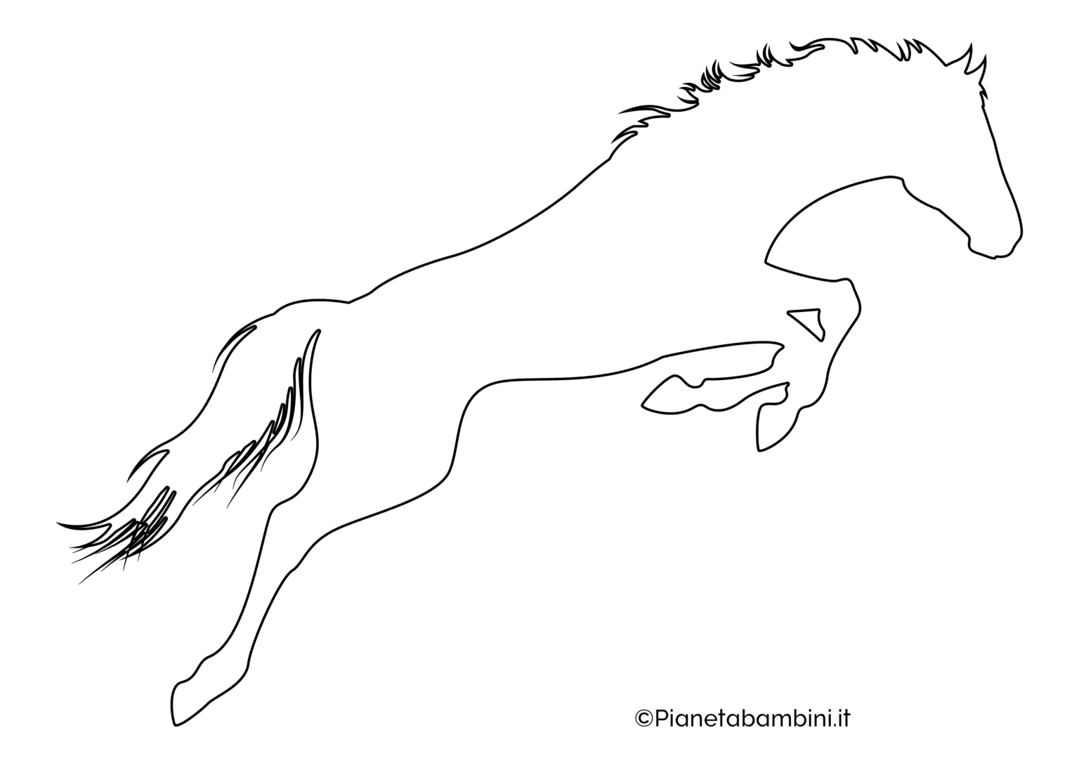 Sagome di Cavalli da Stampare e Ritagliare | PianetaBambini.it