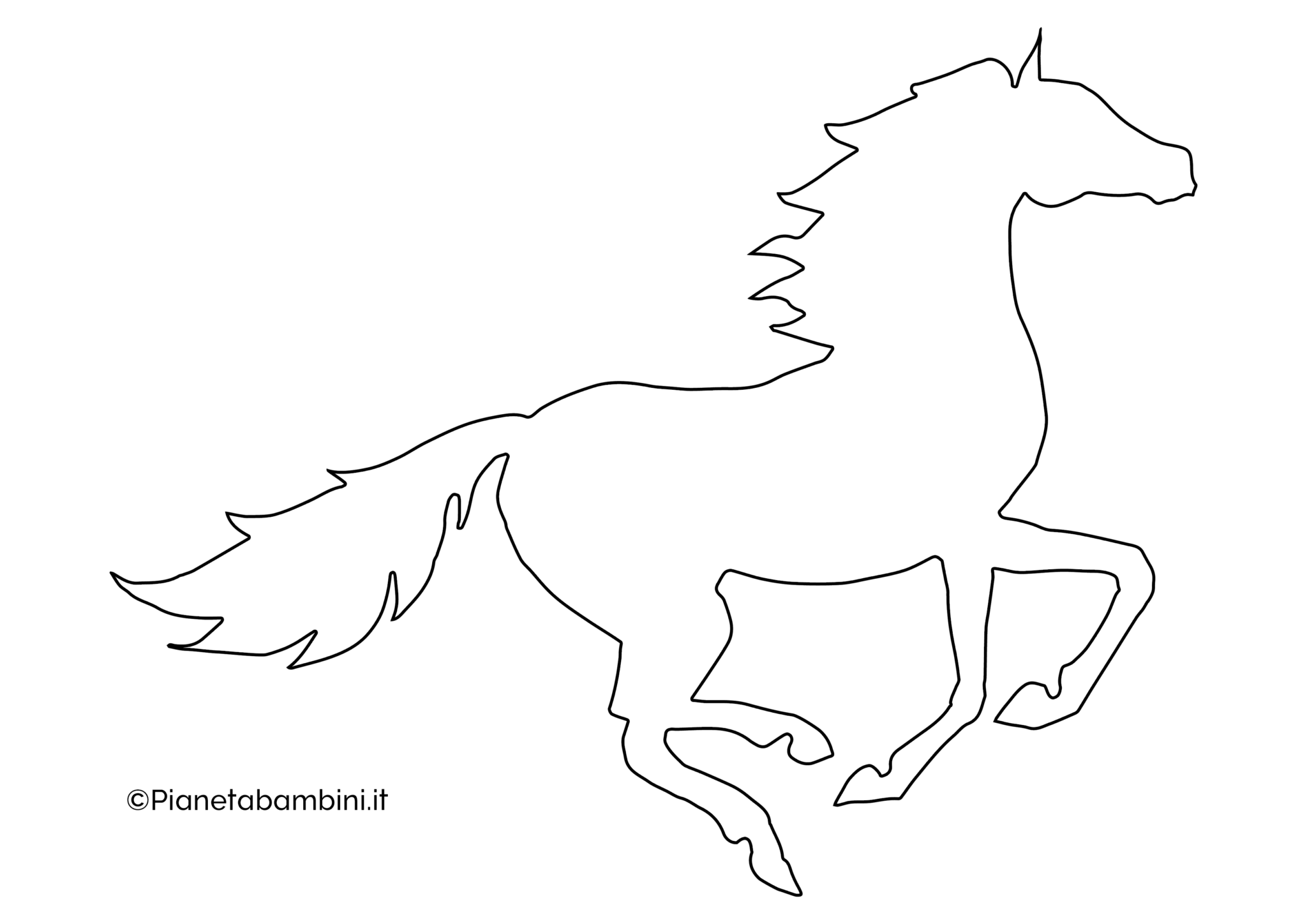 Sagome di Cavalli da Stampare e Ritagliare | PianetaBambini.it