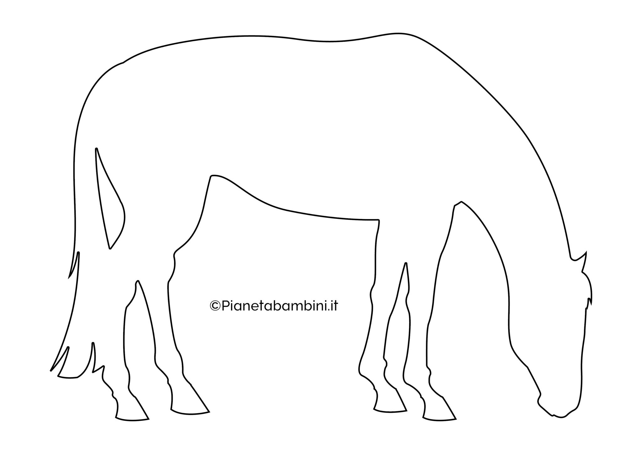 Sagome di Cavalli da Stampare e Ritagliare | PianetaBambini.it