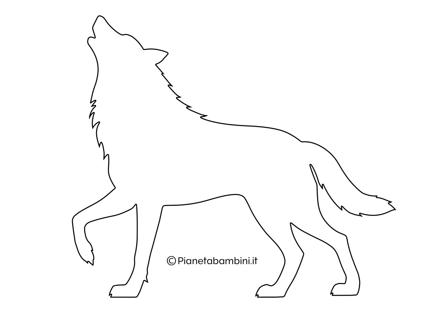 Sagome di Lupi da Stampare e Ritagliare | PianetaBambini.it