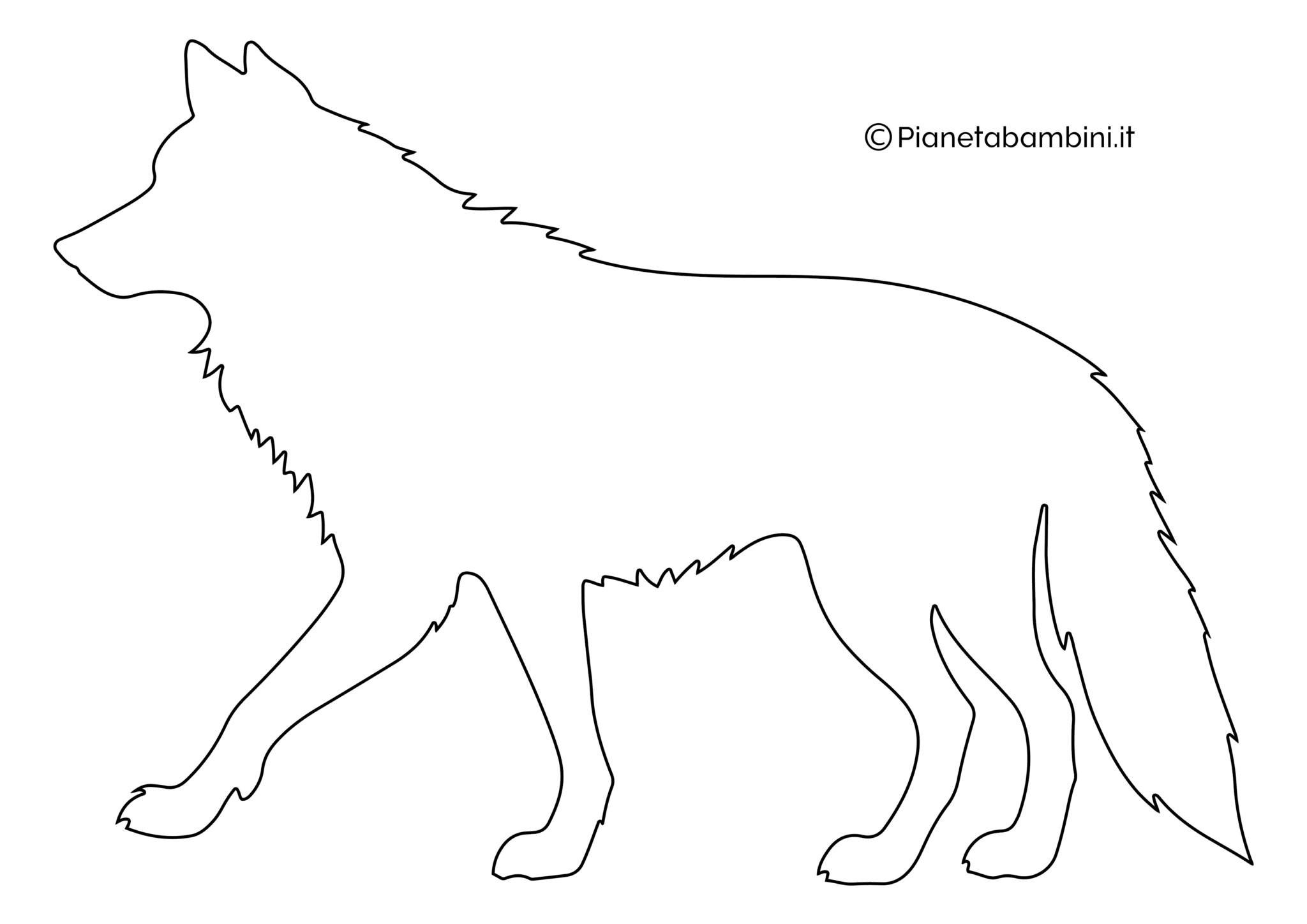 Sagome di Lupi da Stampare e Ritagliare | PianetaBambini.it