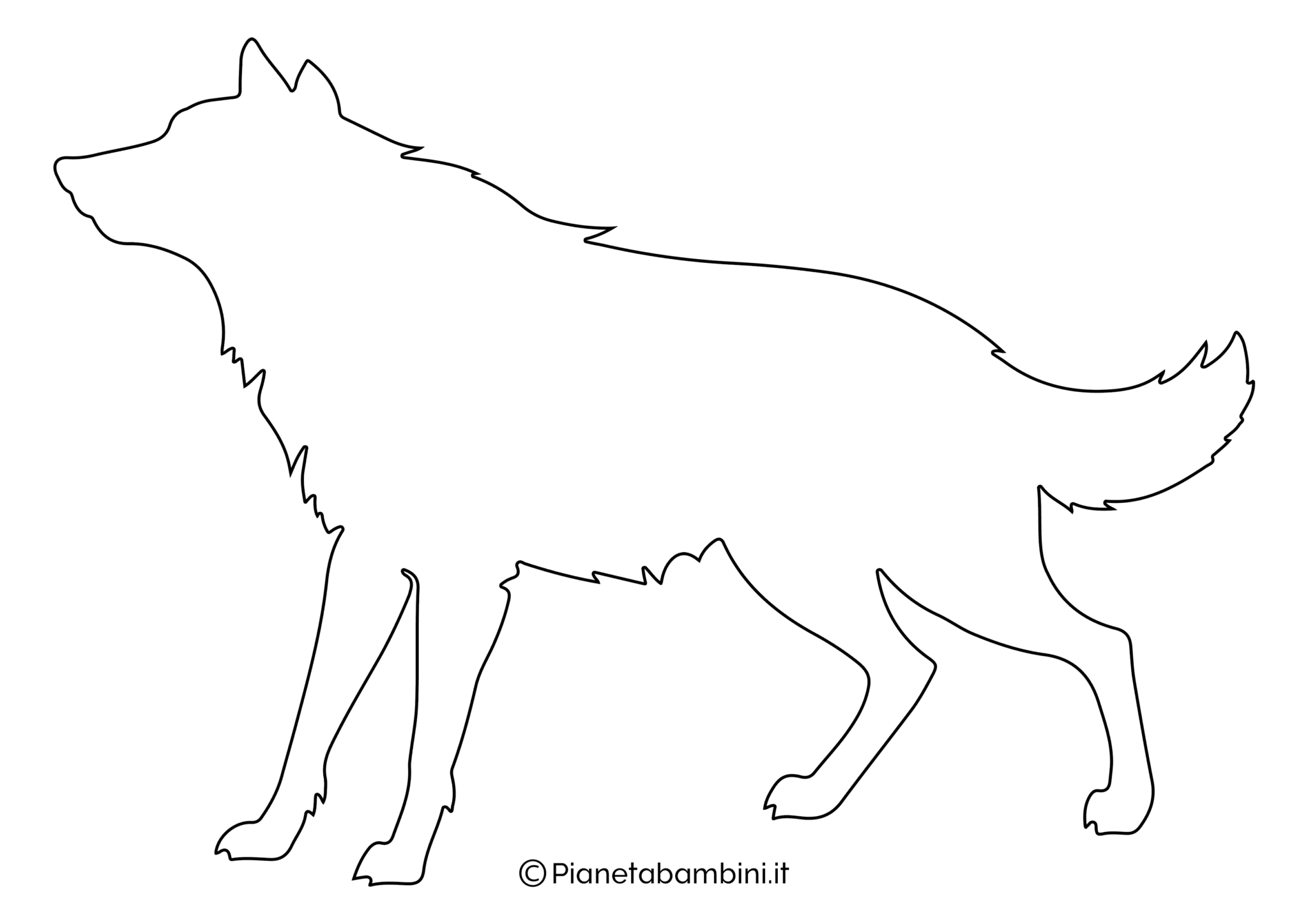 Sagome di Lupi da Stampare e Ritagliare | PianetaBambini.it