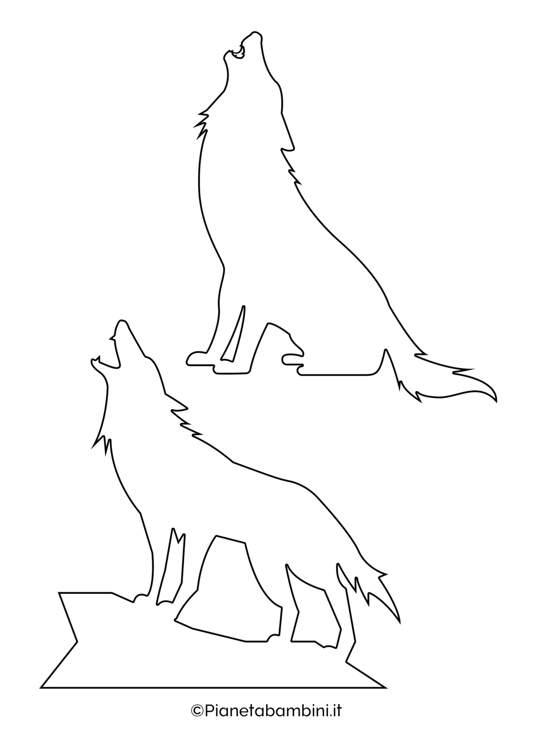 Sagome di Lupi da Stampare e Ritagliare | PianetaBambini.it
