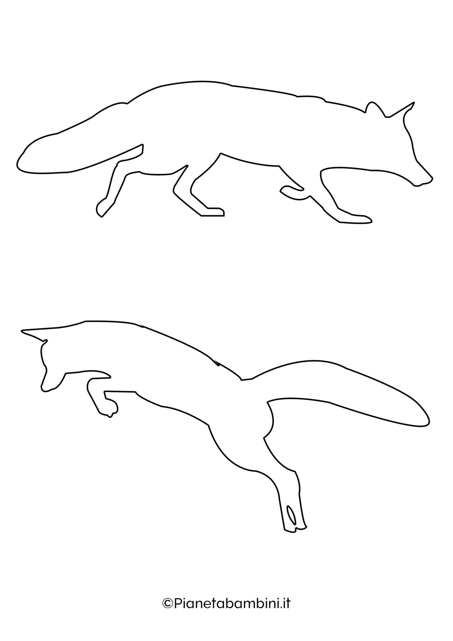 Sagome di Volpi da Stampare e Ritagliare | PianetaBambini.it