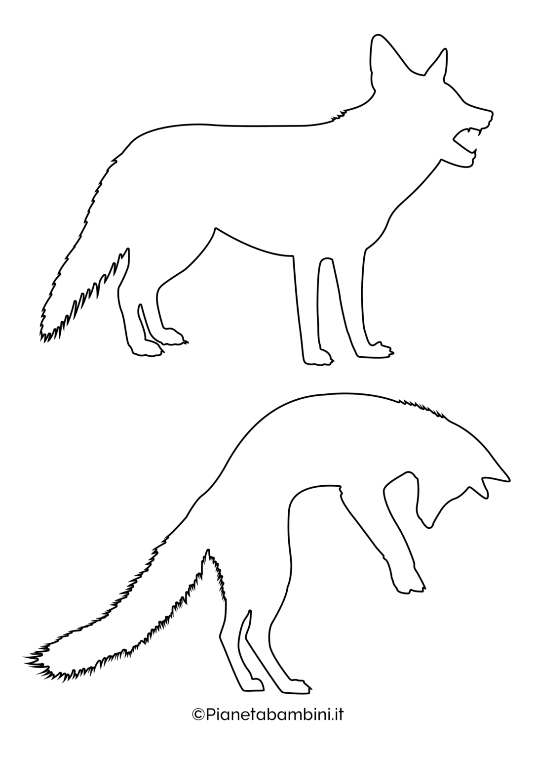 Sagome di Volpi da Stampare e Ritagliare | PianetaBambini.it