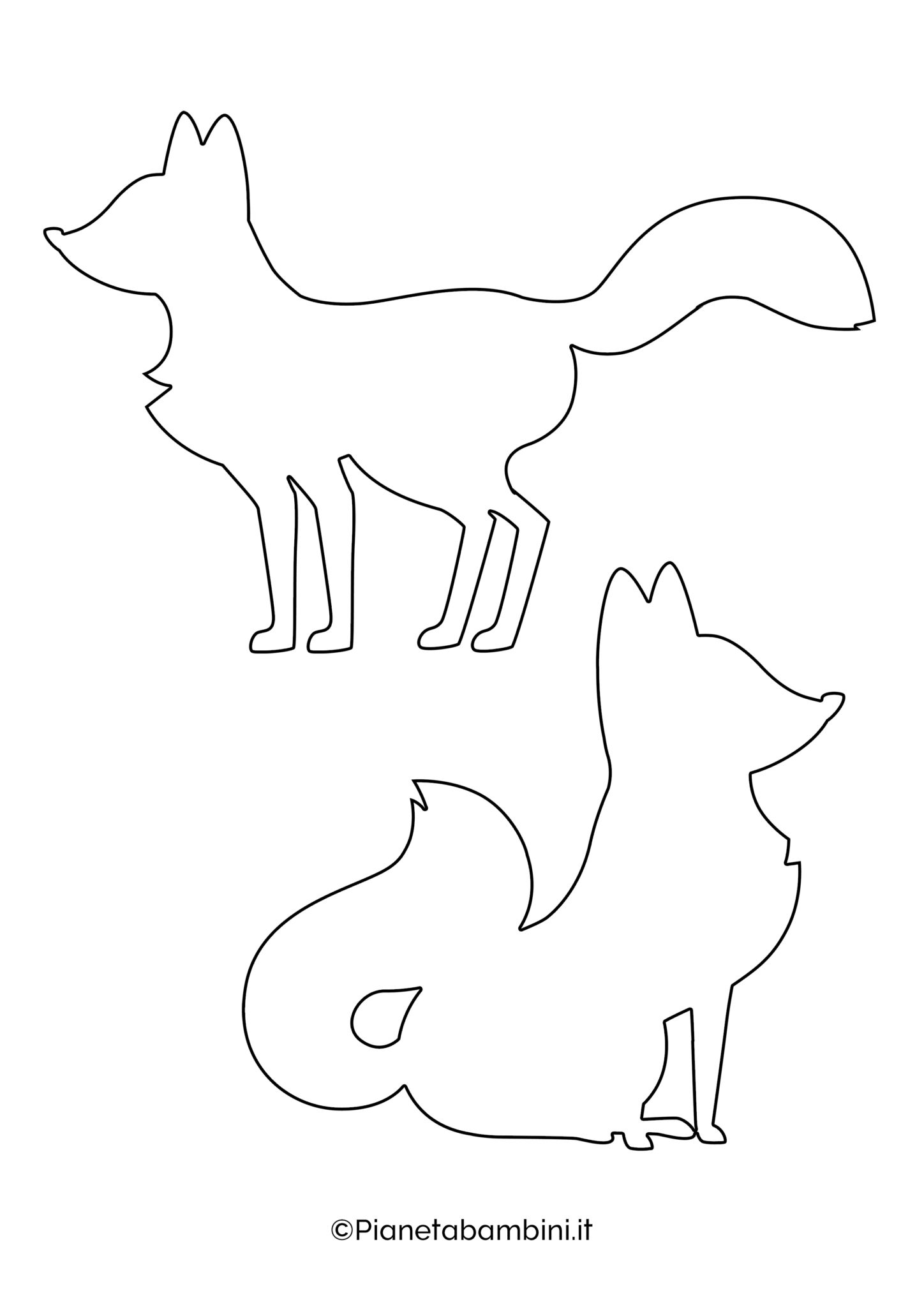 Sagome di Volpi da Stampare e Ritagliare | PianetaBambini.it
