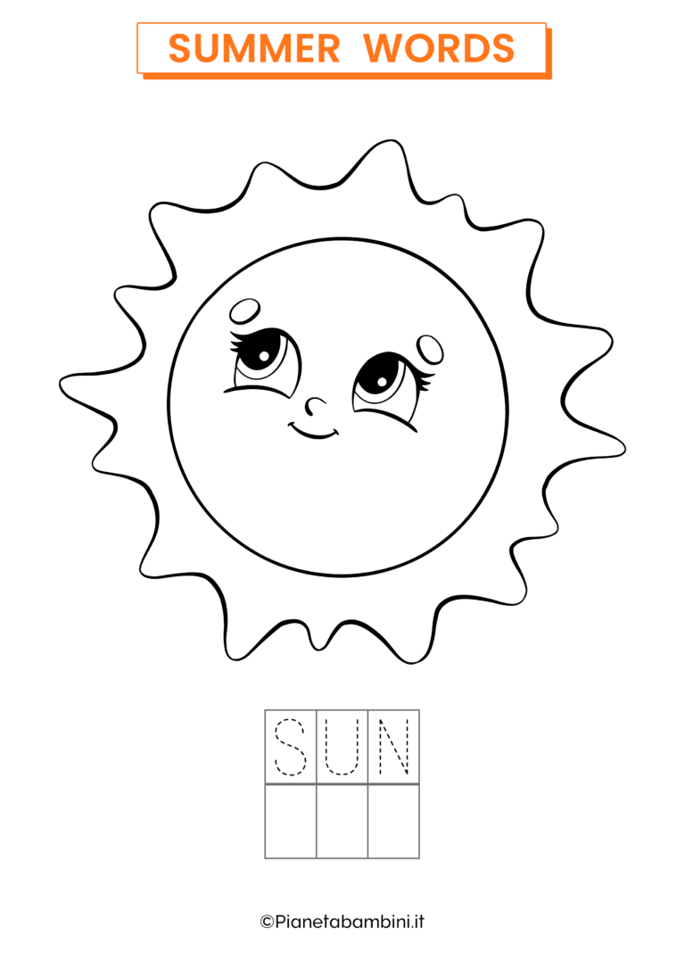 Schede sulle Parole dell'Estate in Inglese (Summer Words ...