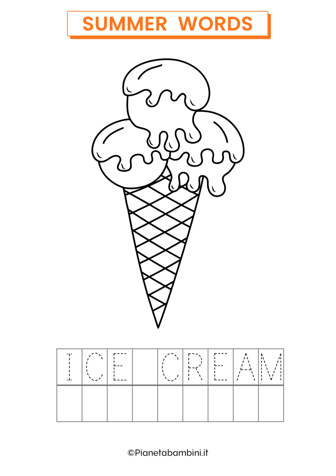 Schede sulle Parole dell'Estate in Inglese (Summer Words ...