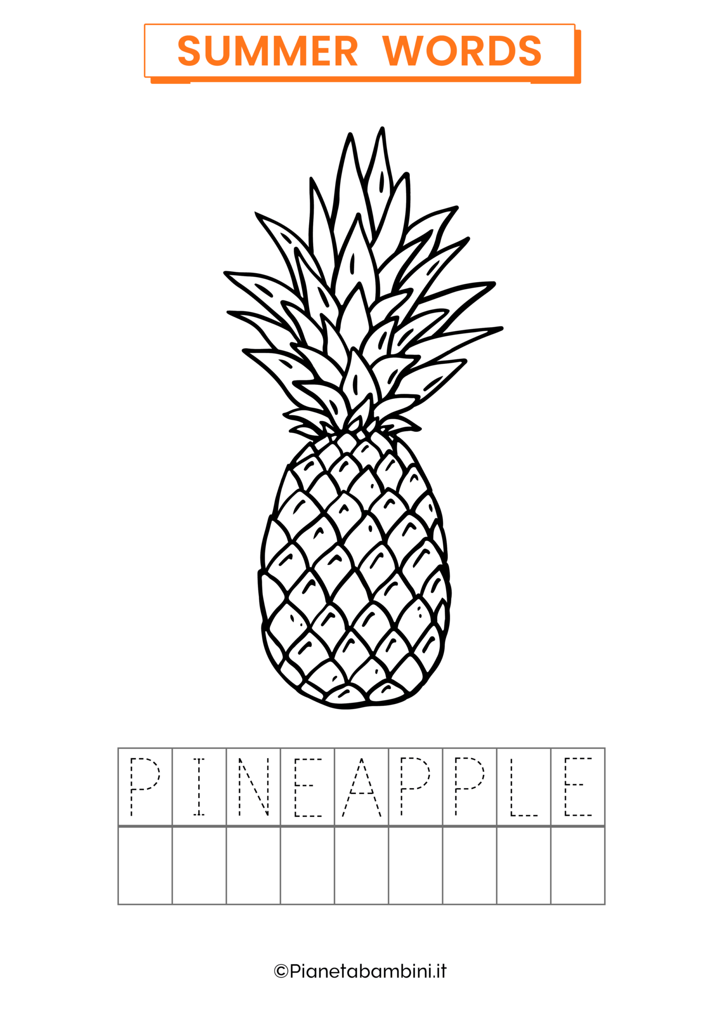 Schede sulle Parole dell'Estate in Inglese (Summer Words ...