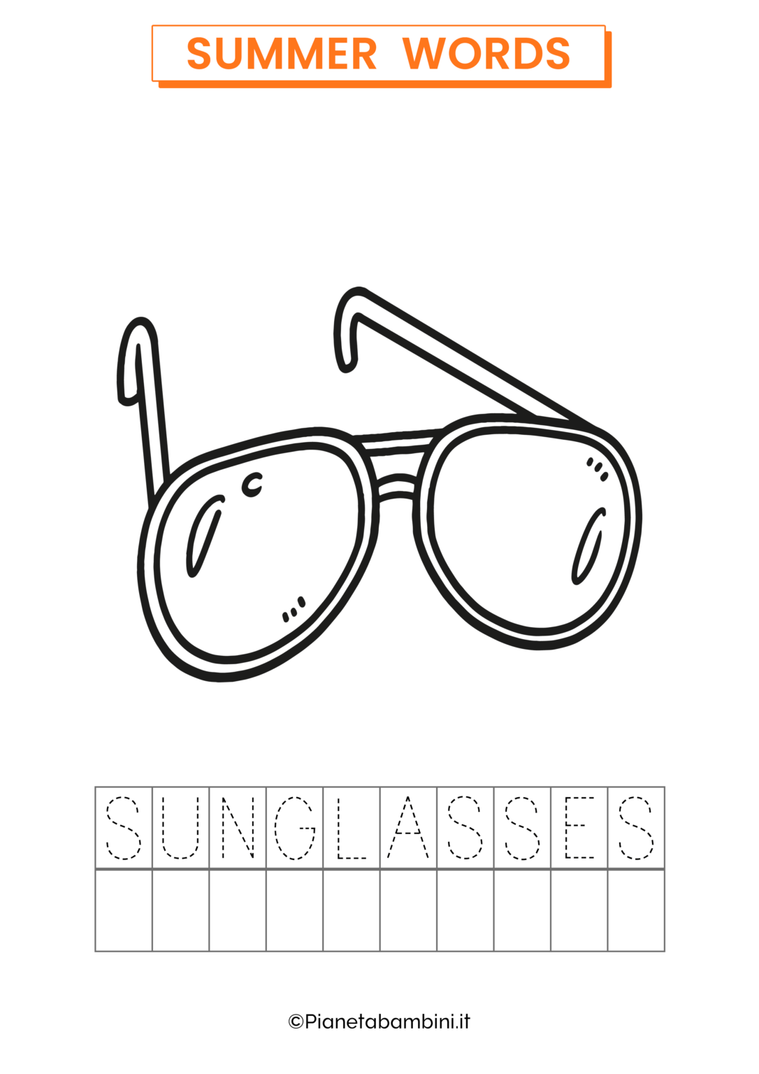 Schede sulle Parole dell'Estate in Inglese (Summer Words ...