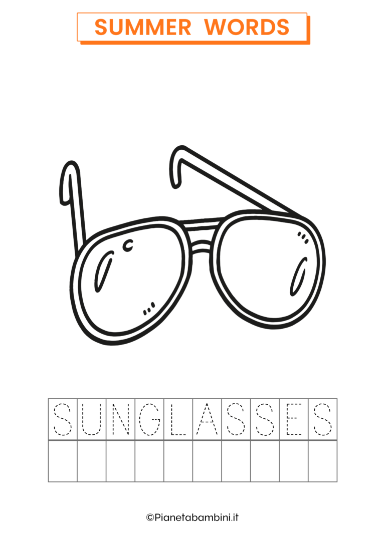 Schede sulle Parole dell'Estate in Inglese (Summer Words ...