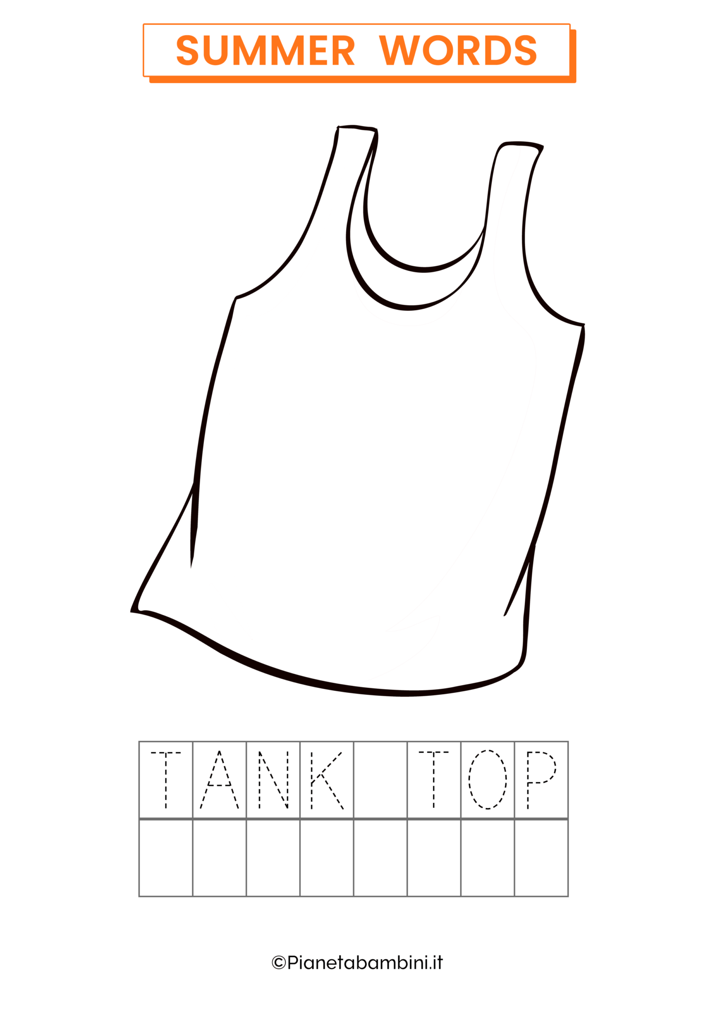 Schede sulle Parole dell'Estate in Inglese (Summer Words ...