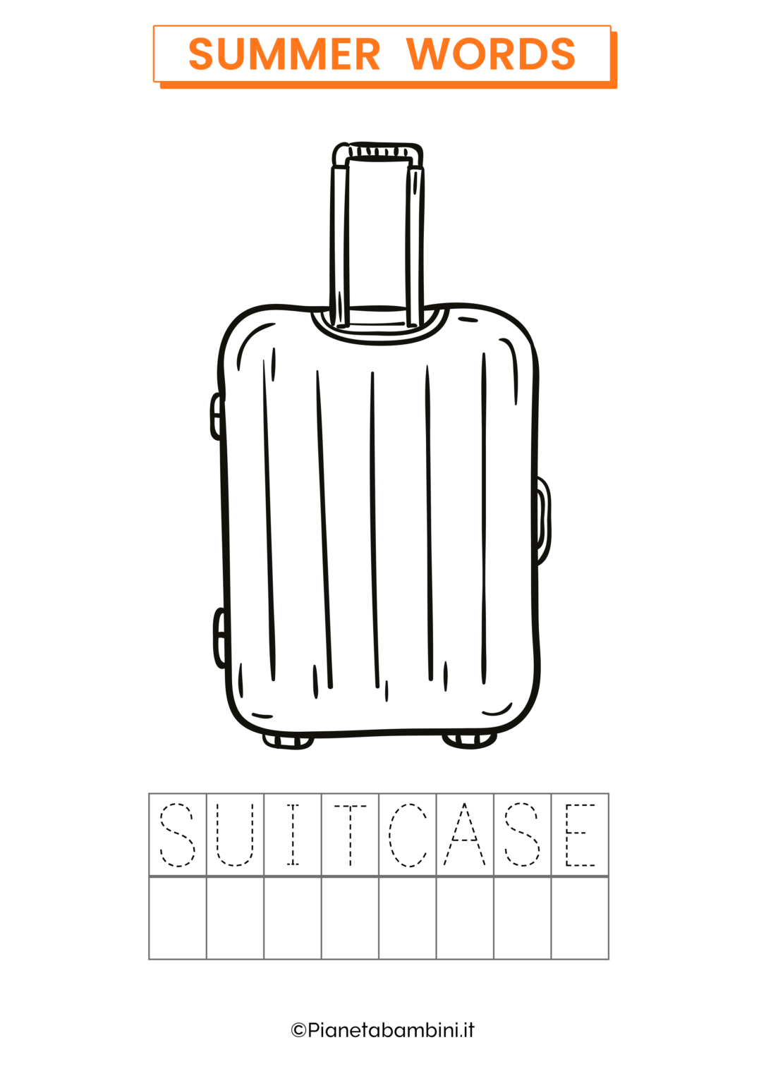 Schede sulle Parole dell'Estate in Inglese (Summer Words ...