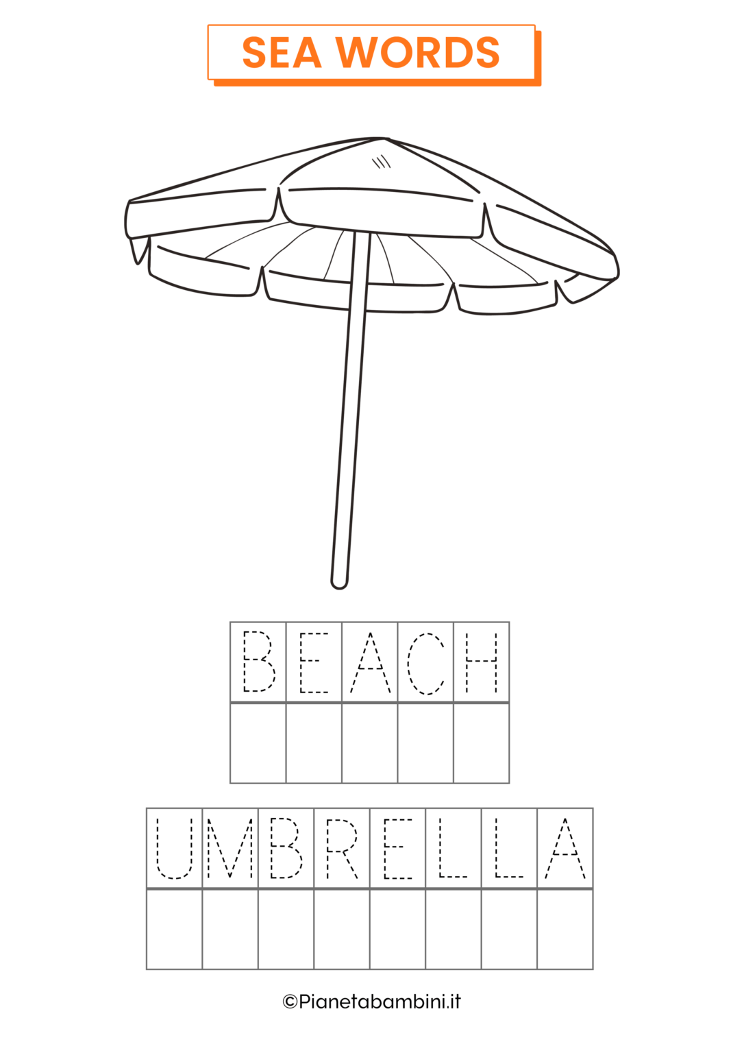 Schede sulle Parole dell'Estate in Inglese (Summer Words ...