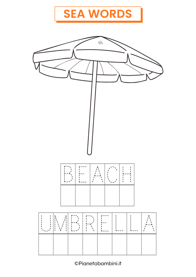 Schede sulle Parole dell'Estate in Inglese (Summer Words ...