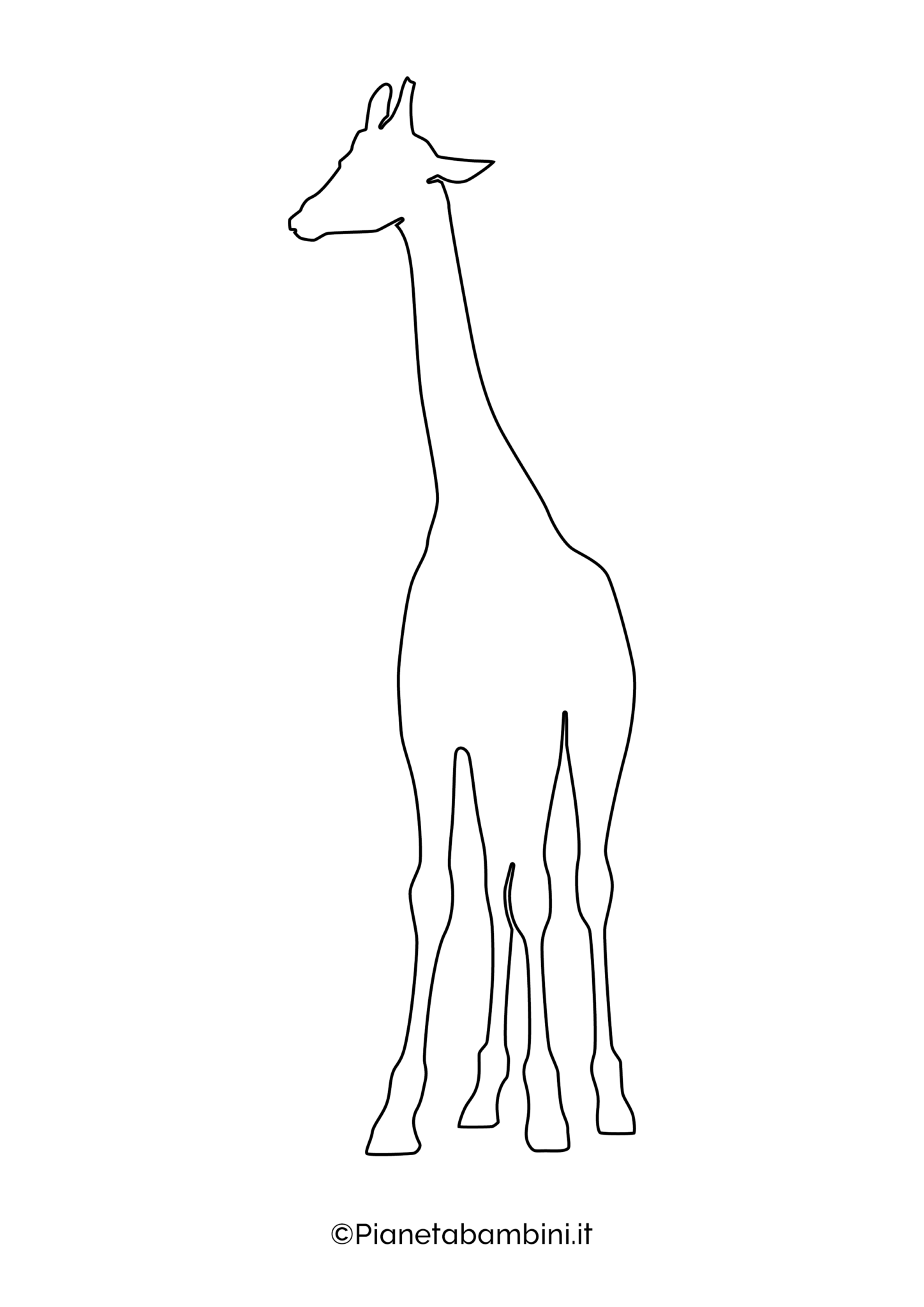 Sagome di Giraffe da Stampare e Ritagliare | PianetaBambini.it