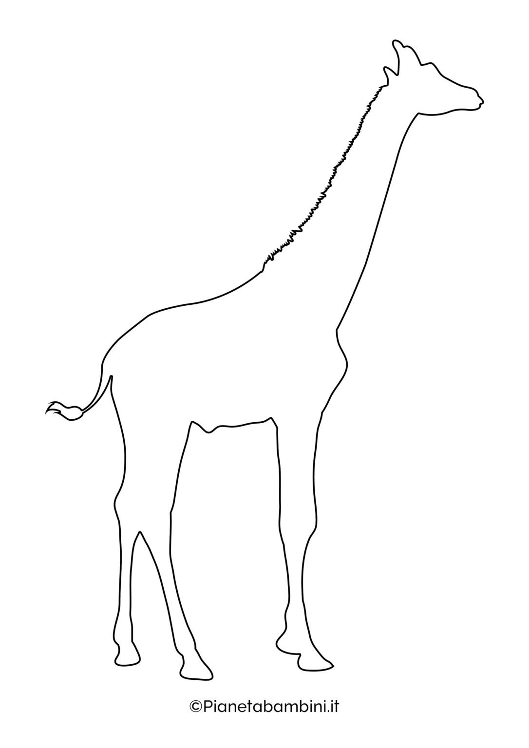 Sagome di Giraffe da Stampare e Ritagliare | PianetaBambini.it