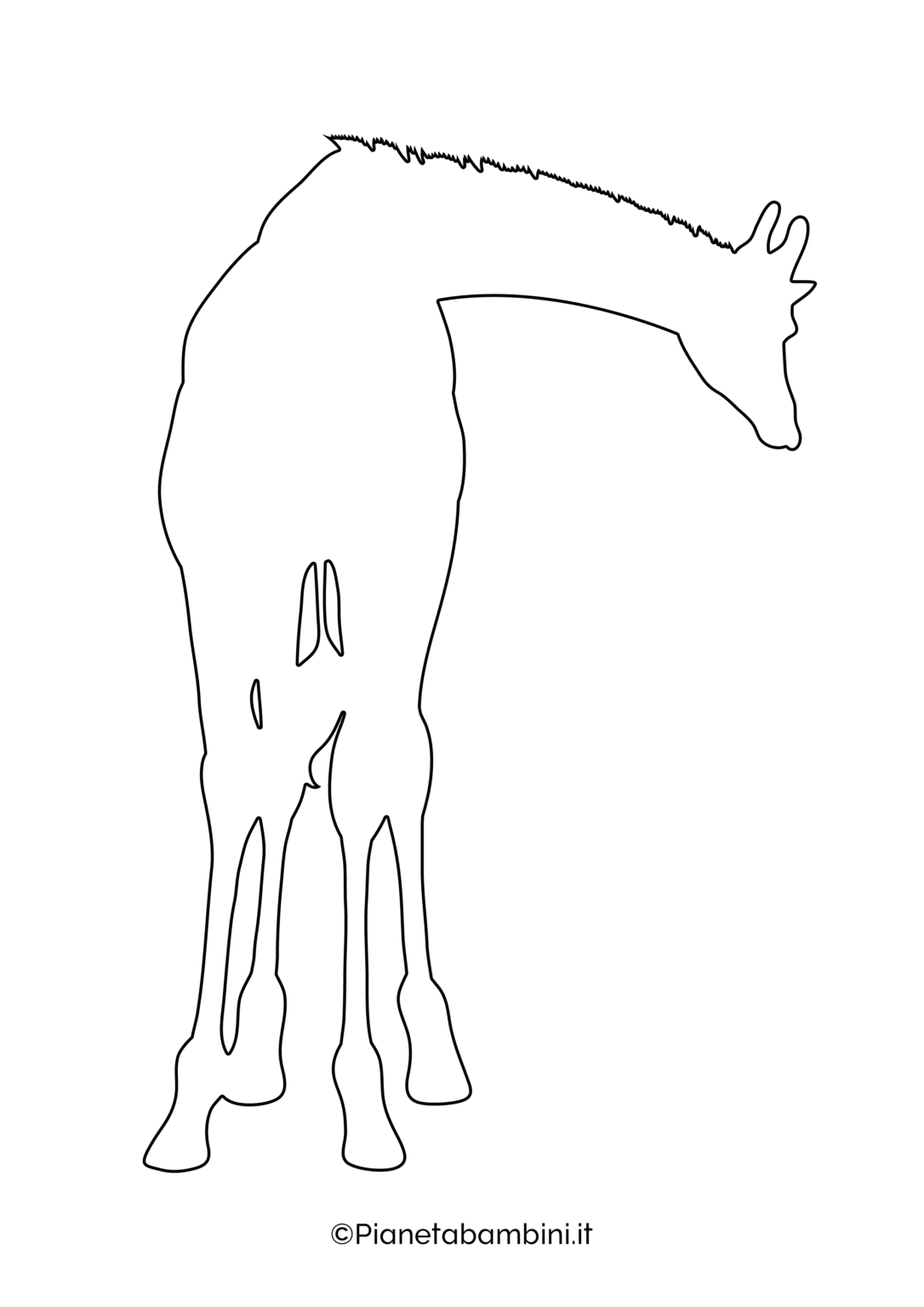 Sagome di Giraffe da Stampare e Ritagliare | PianetaBambini.it