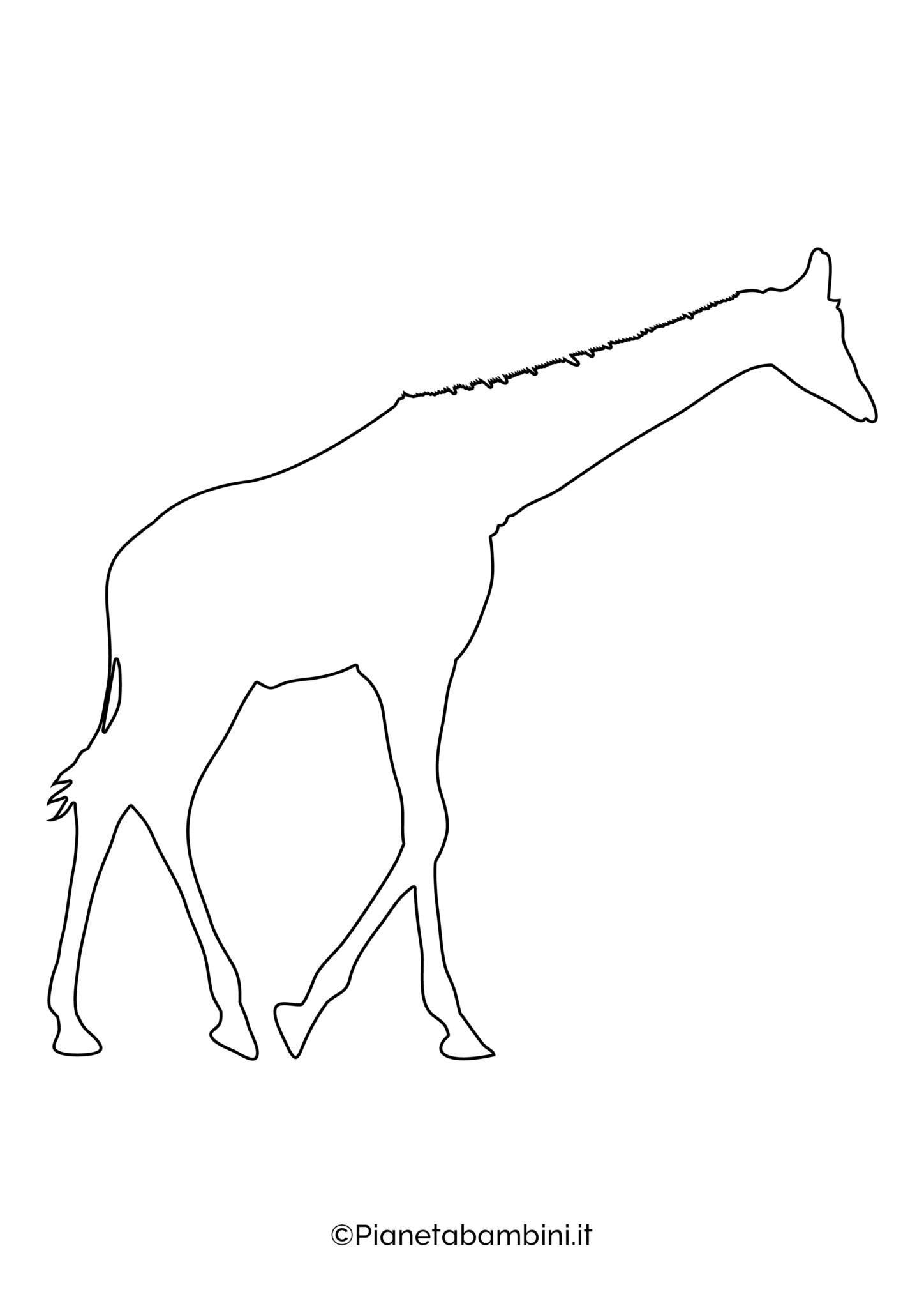 Sagome di Giraffe da Stampare e Ritagliare | PianetaBambini.it