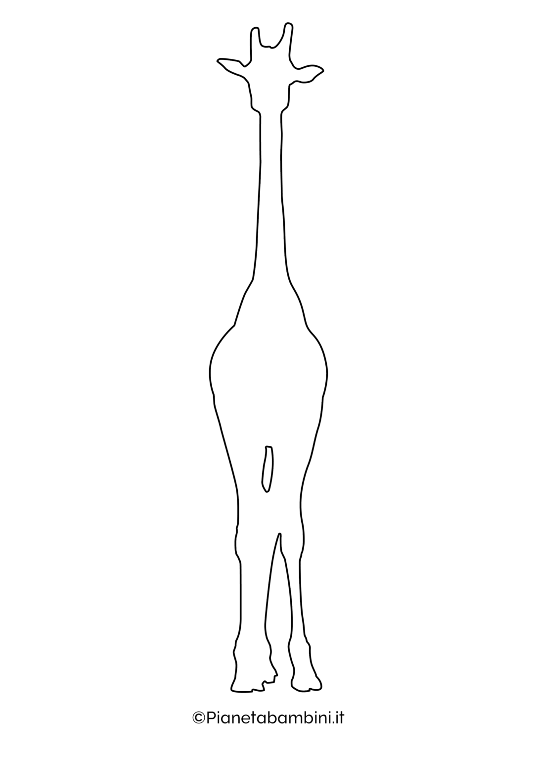 Sagome di Giraffe da Stampare e Ritagliare | PianetaBambini.it
