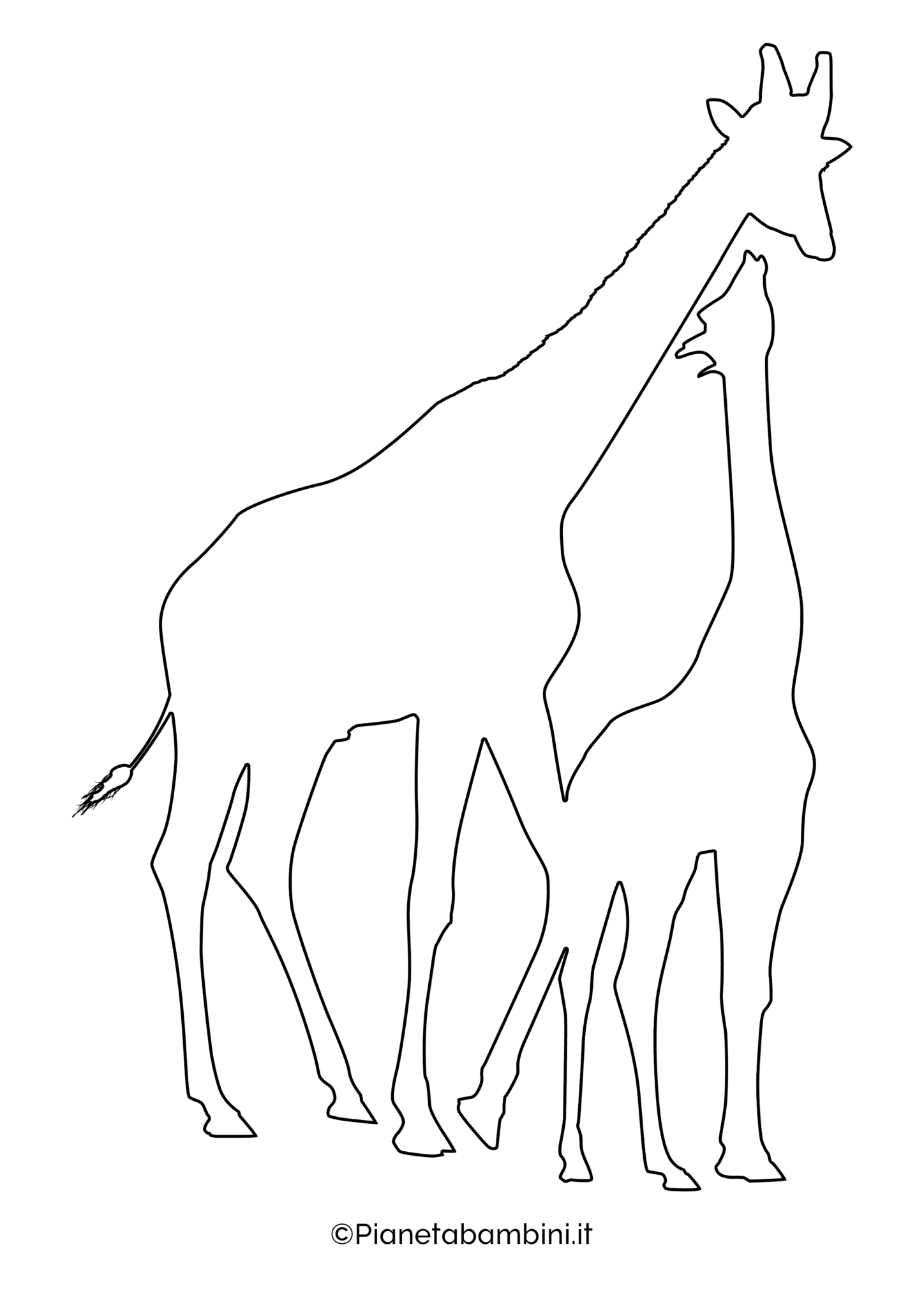 Sagome di Giraffe da Stampare e Ritagliare | PianetaBambini.it