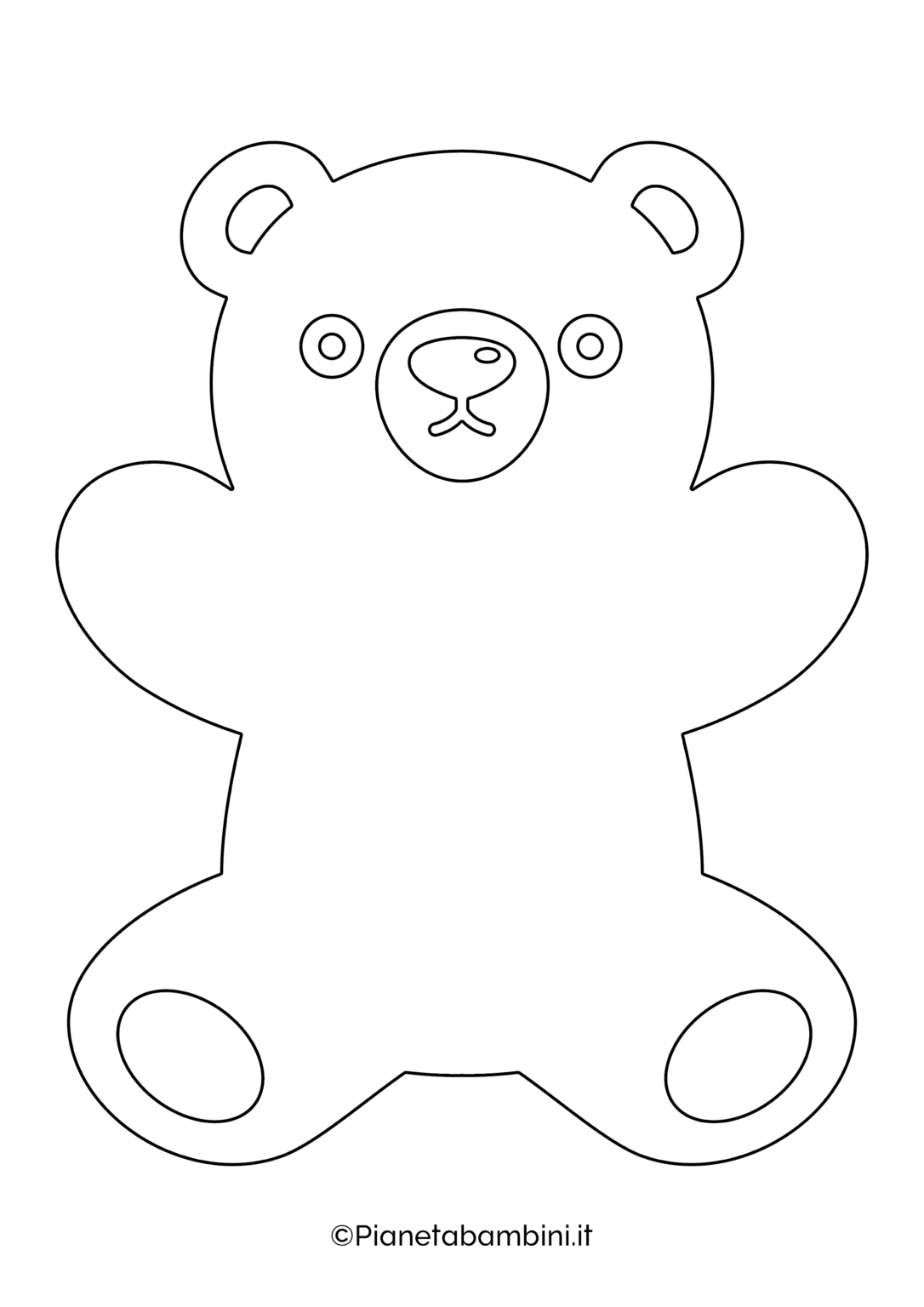 Sagome di Orsi e Orsetti da Stampare e Ritagliare | PianetaBambini.it