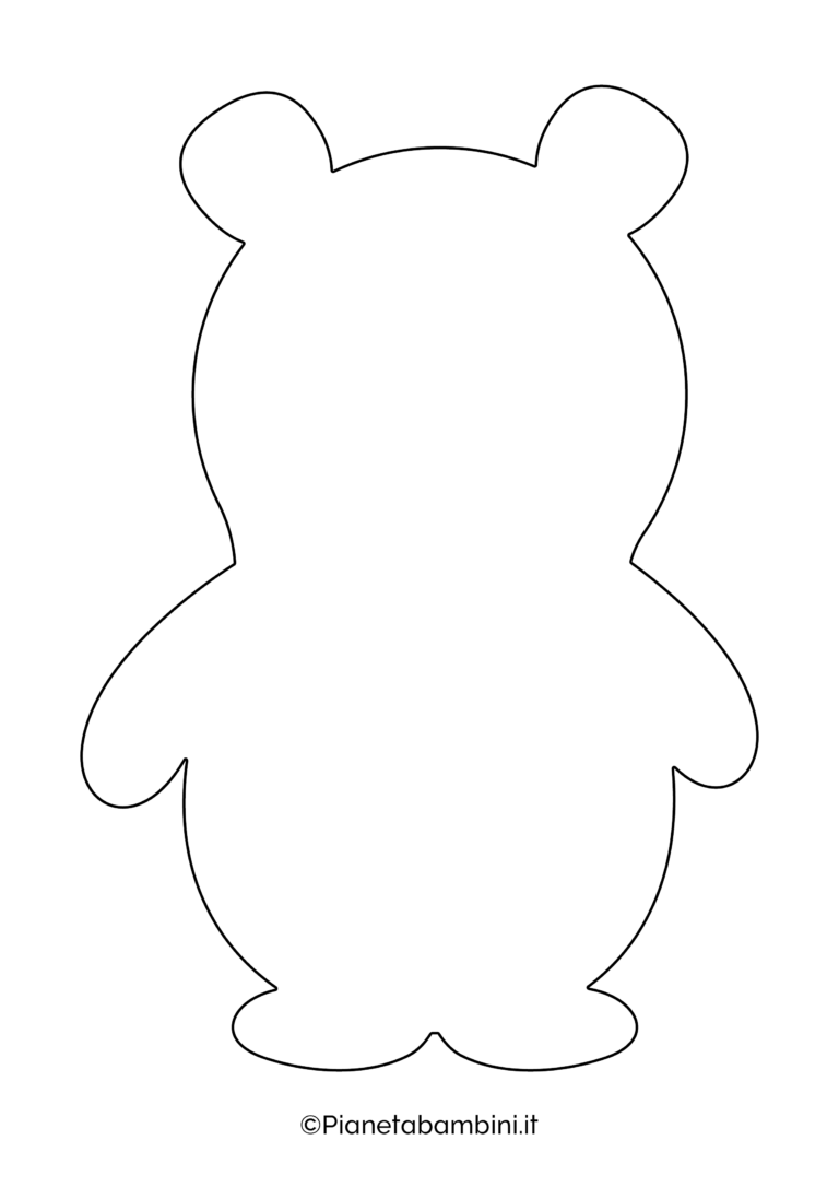 Sagome di Orsi e Orsetti da Stampare e Ritagliare | PianetaBambini.it