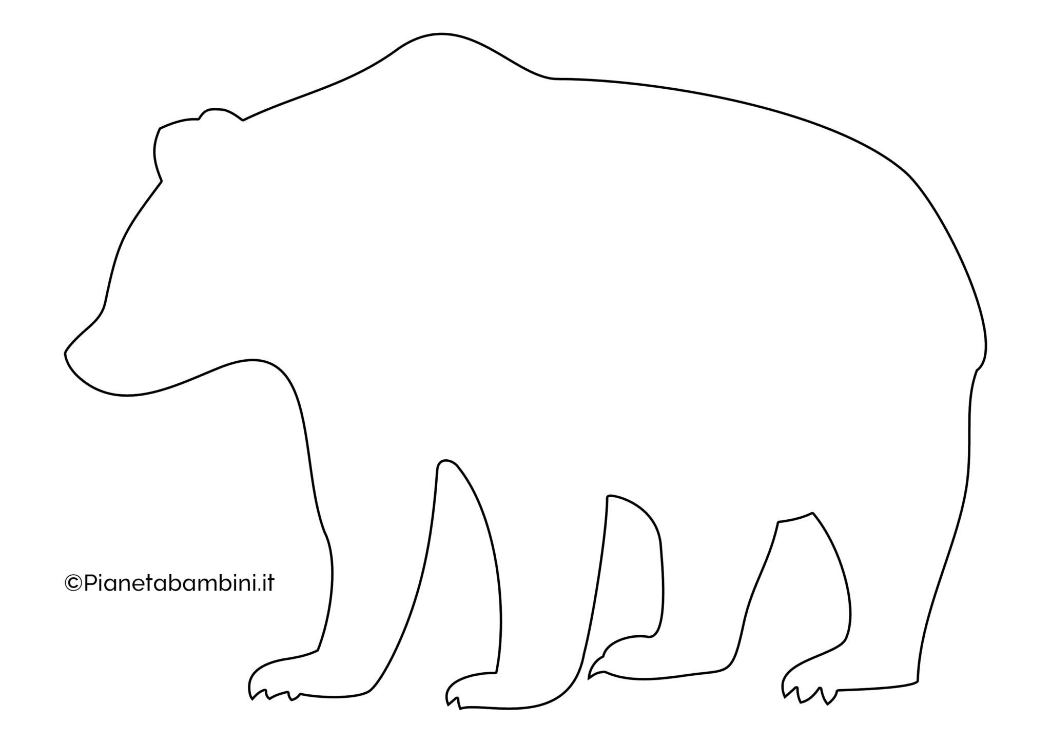 Sagome di Orsi e Orsetti da Stampare e Ritagliare | PianetaBambini.it