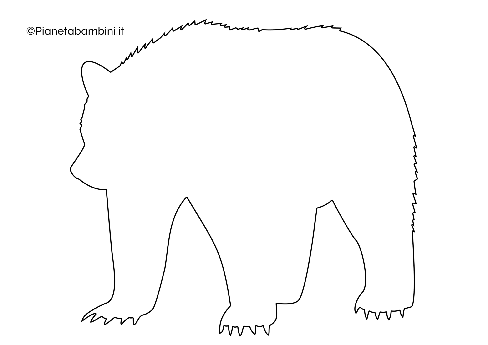 Sagome di Orsi e Orsetti da Stampare e Ritagliare | PianetaBambini.it