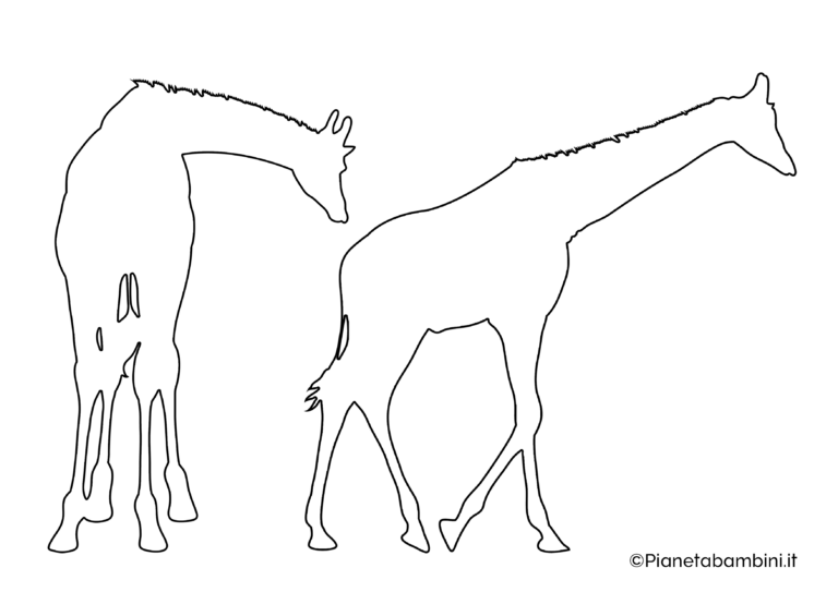 Sagome di Giraffe da Stampare e Ritagliare | PianetaBambini.it