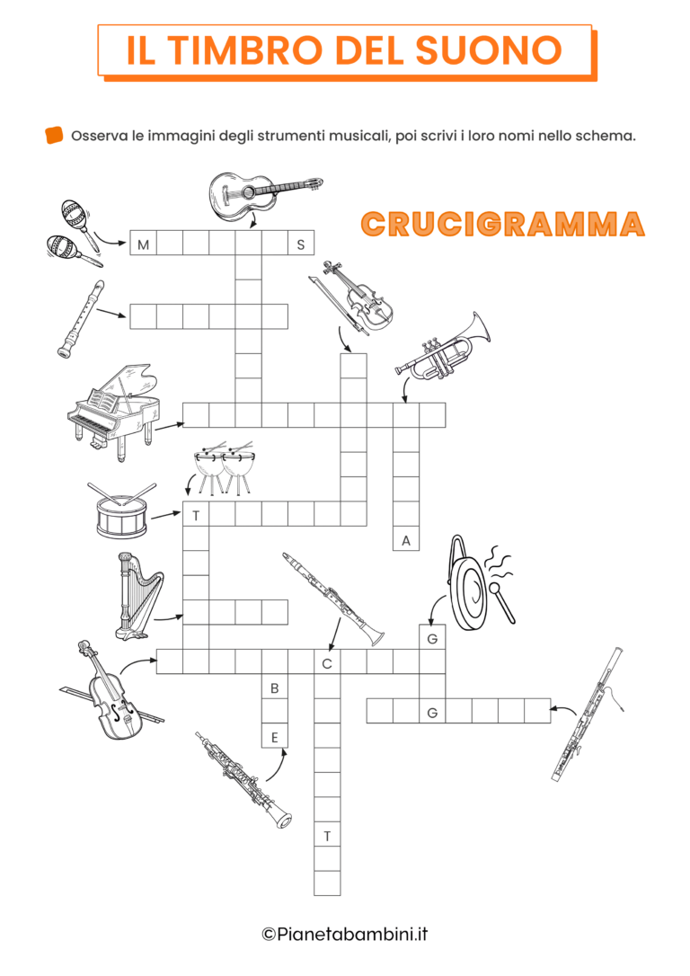 Il Timbro del Suono: Schede Didattiche per Bambini | PianetaBambini.it