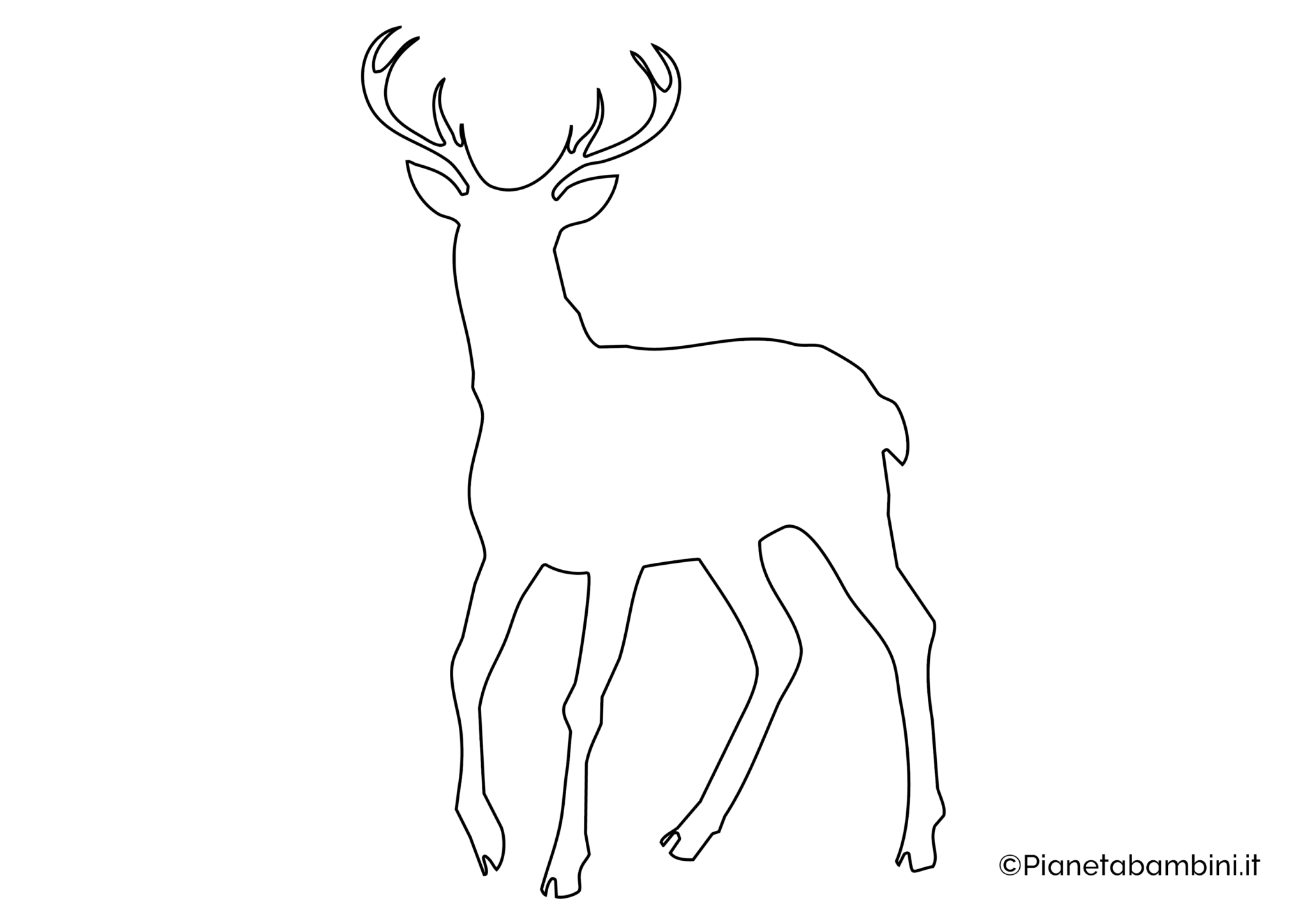 Sagome di Cervi da Stampare e Ritagliare | PianetaBambini.it