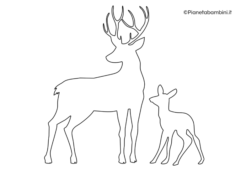 Sagome di Cervi da Stampare e Ritagliare | PianetaBambini.it