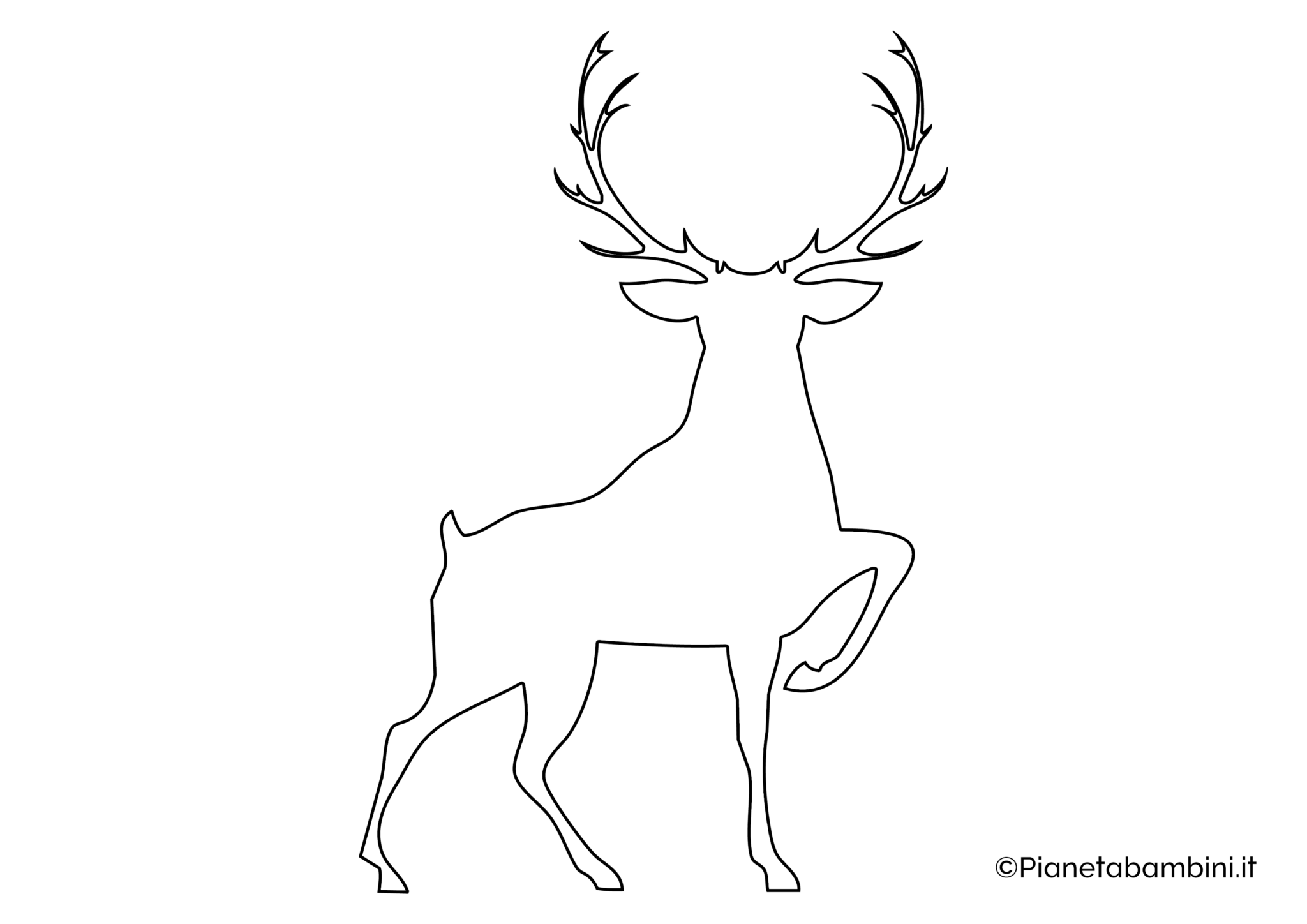 Sagome di Cervi da Stampare e Ritagliare | PianetaBambini.it