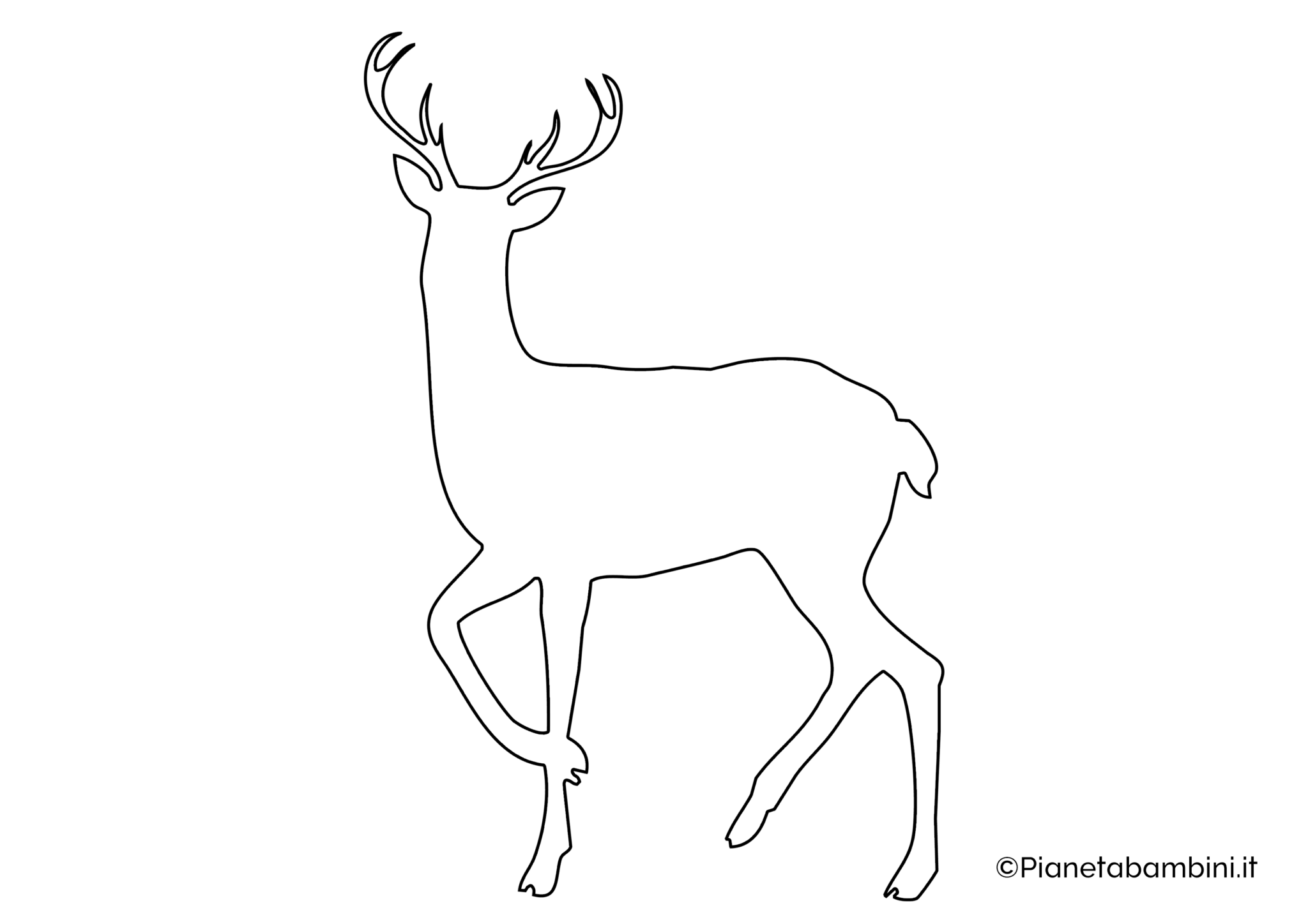 Sagome di Cervi da Stampare e Ritagliare | PianetaBambini.it