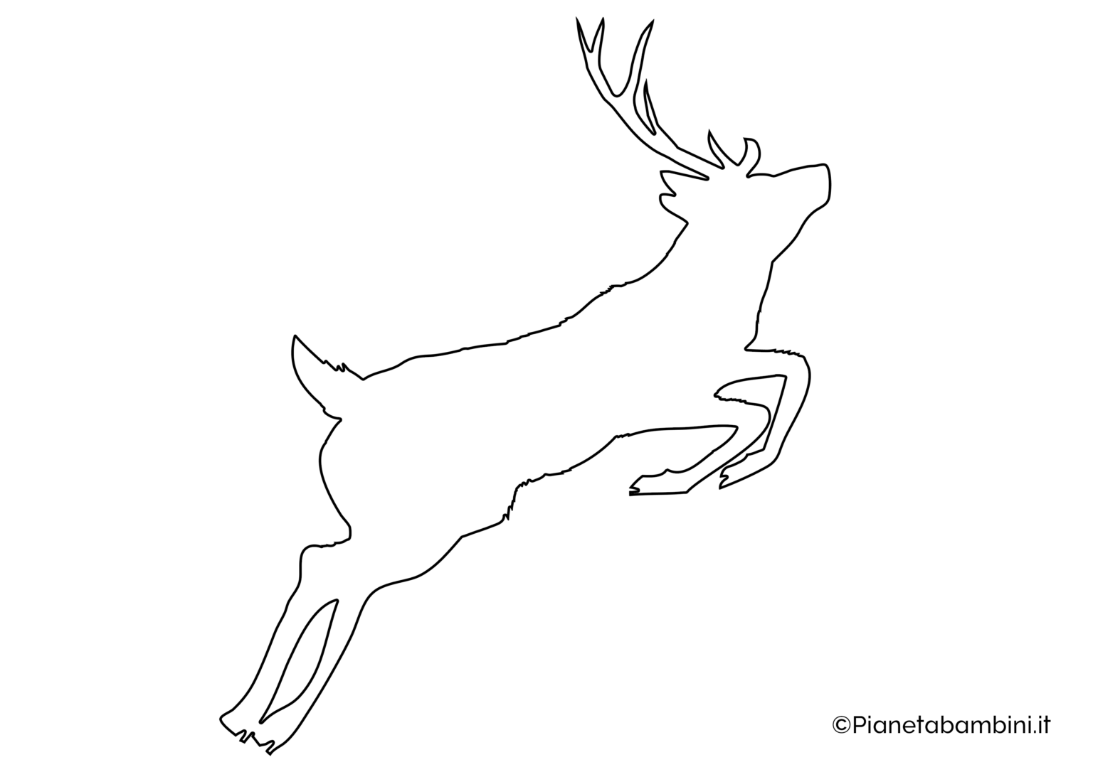 Sagome di Cervi da Stampare e Ritagliare | PianetaBambini.it