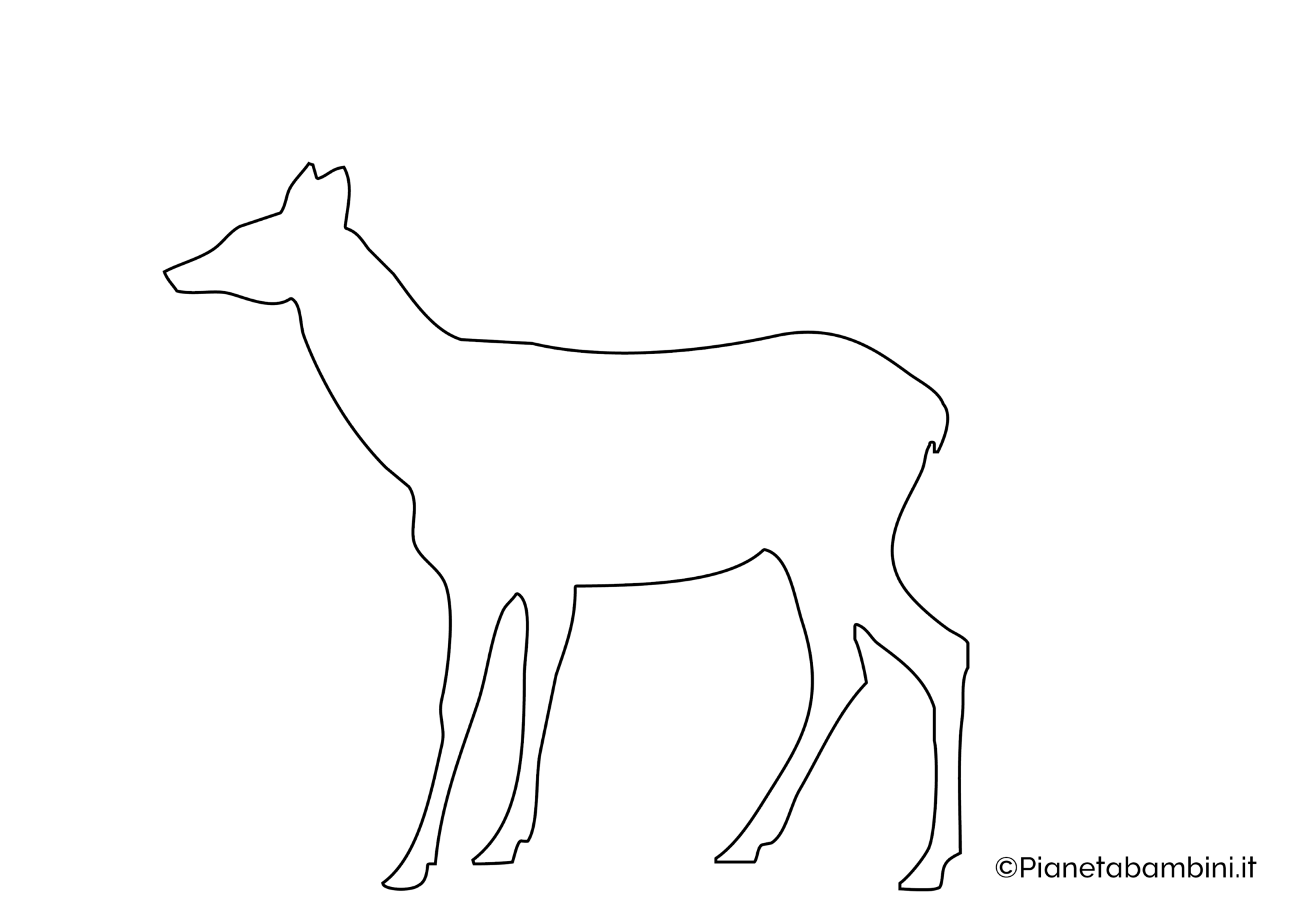 Sagome di Cervi da Stampare e Ritagliare | PianetaBambini.it