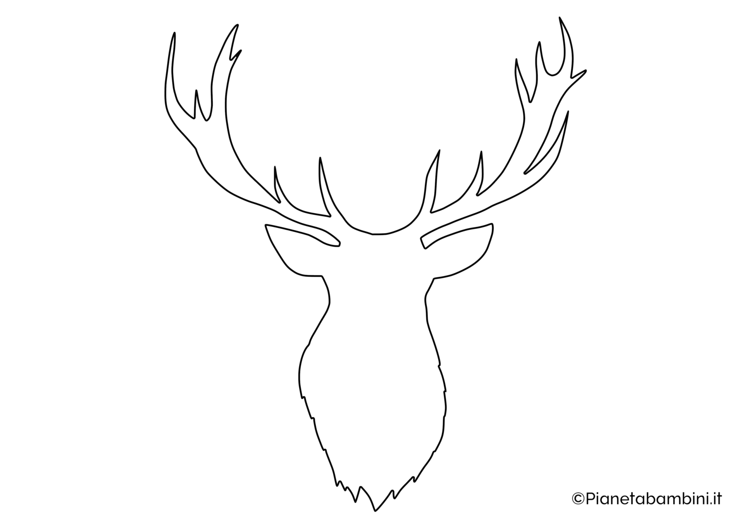 Sagome di Cervi da Stampare e Ritagliare | PianetaBambini.it