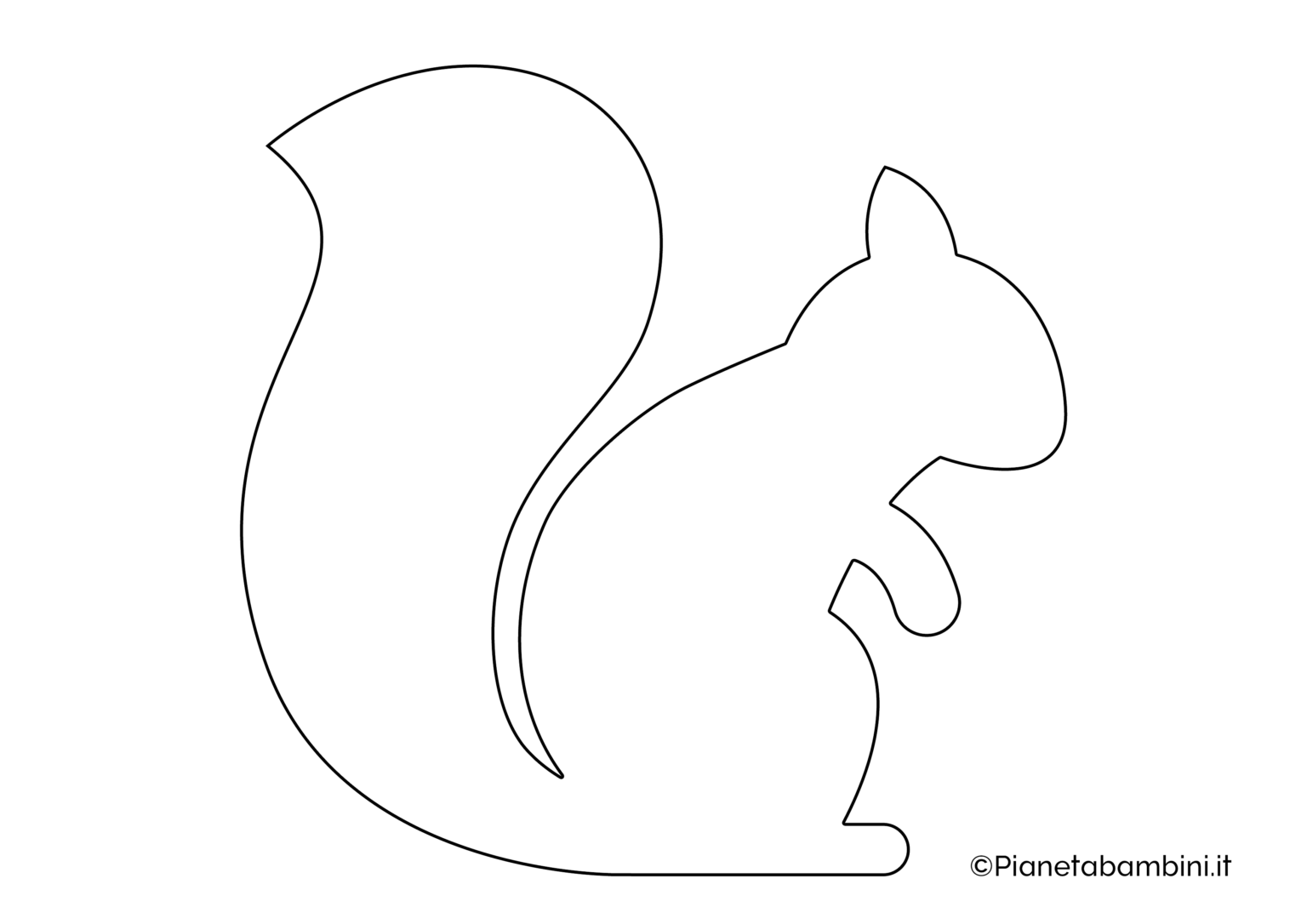 Sagome di Scoiattoli da Stampare e Ritagliare | PianetaBambini.it