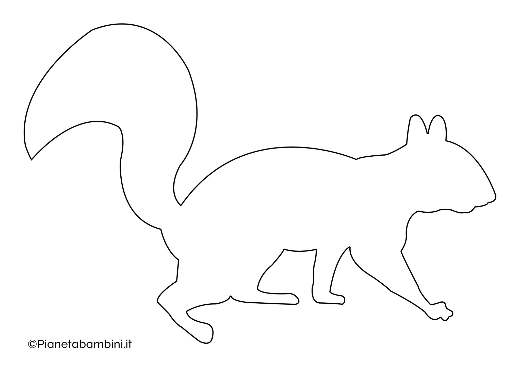 Sagome di Scoiattoli da Stampare e Ritagliare | PianetaBambini.it